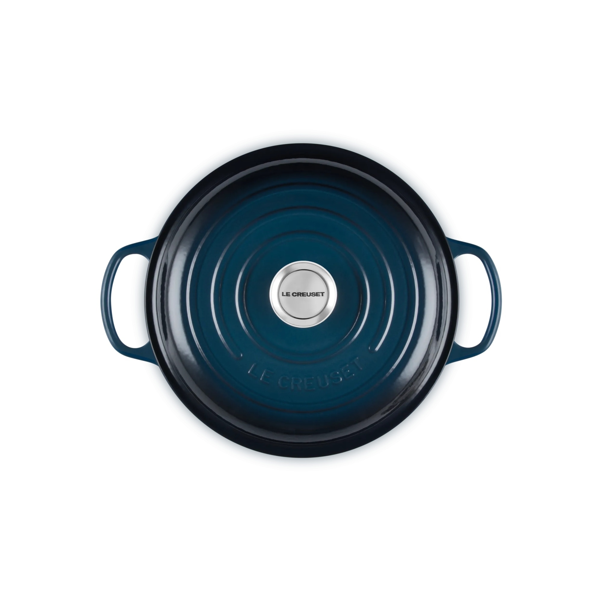 Cacerola baja de hierro fundido Le Creuset Azul oscuro Cacerola de 26 ...