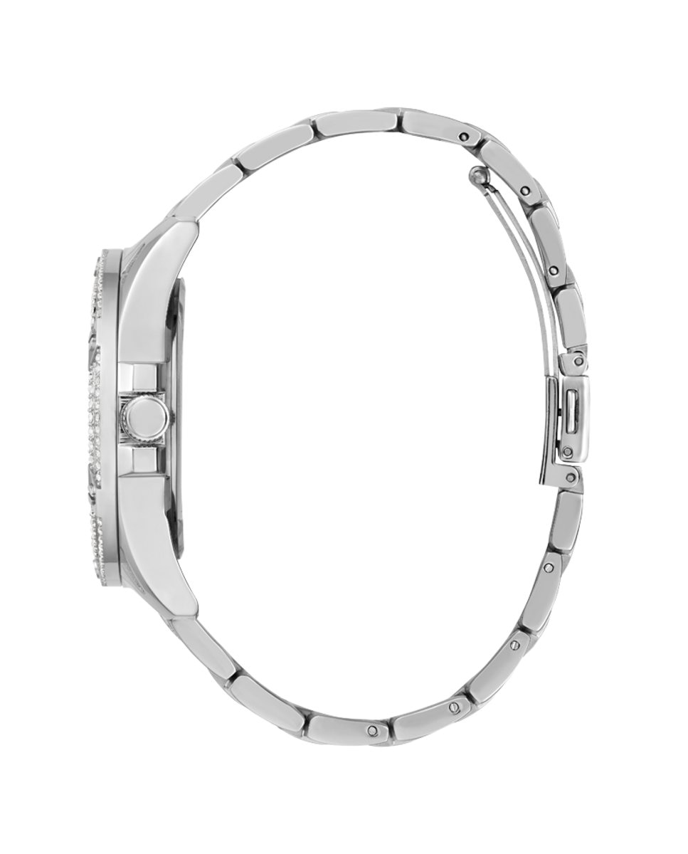 Reloj de mujer queen gw0464l1 de acero y correa plateada Plata Guess ...