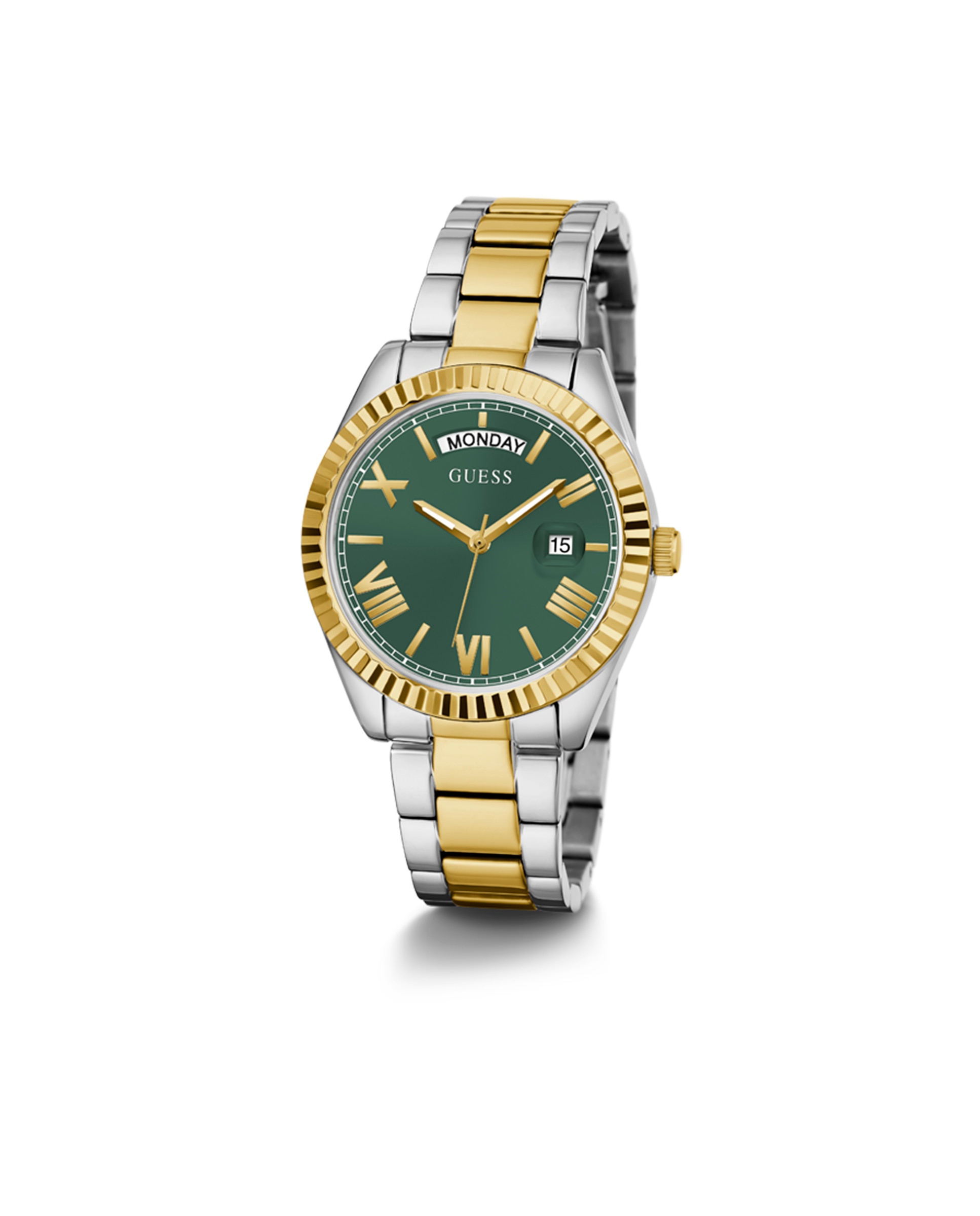 Reloj de mujer luna gw0308l5 de acero y correa plateada Plata Guess ...