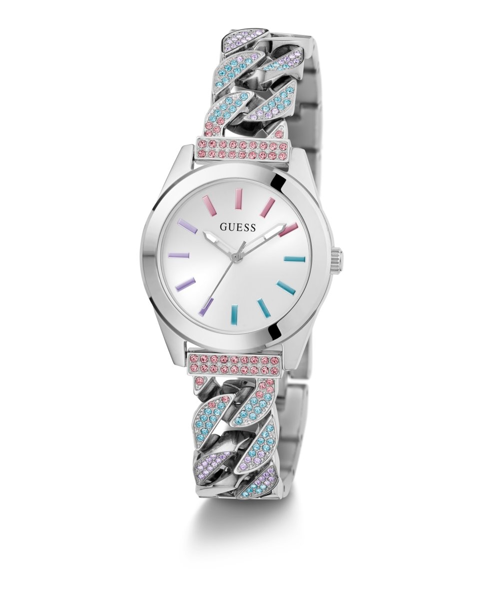 Reloj de mujer serena gw0546l4 de acero y correa plateada Plata Guess ...
