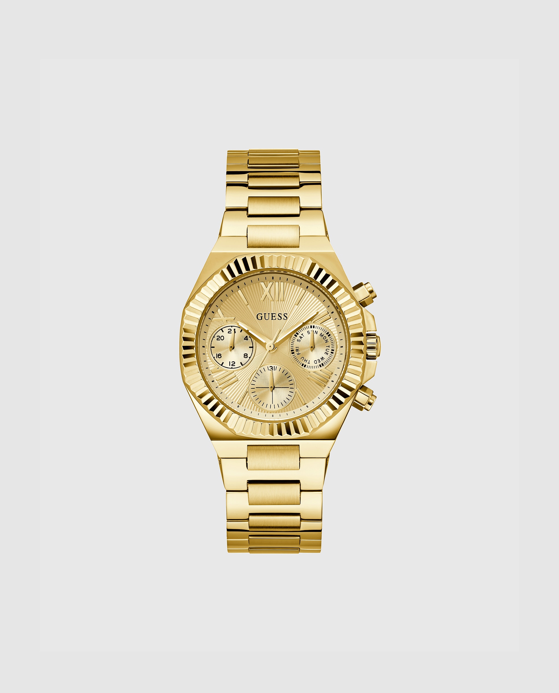 Reloj de mujer equality gw0769l2 de acero y correa dorada Oro Guess ...