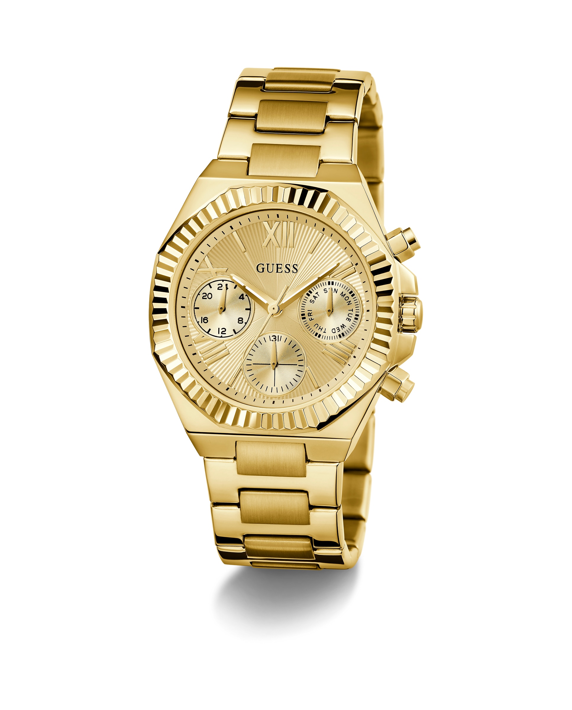 Reloj de mujer equality gw0769l2 de acero y correa dorada Oro Guess ...