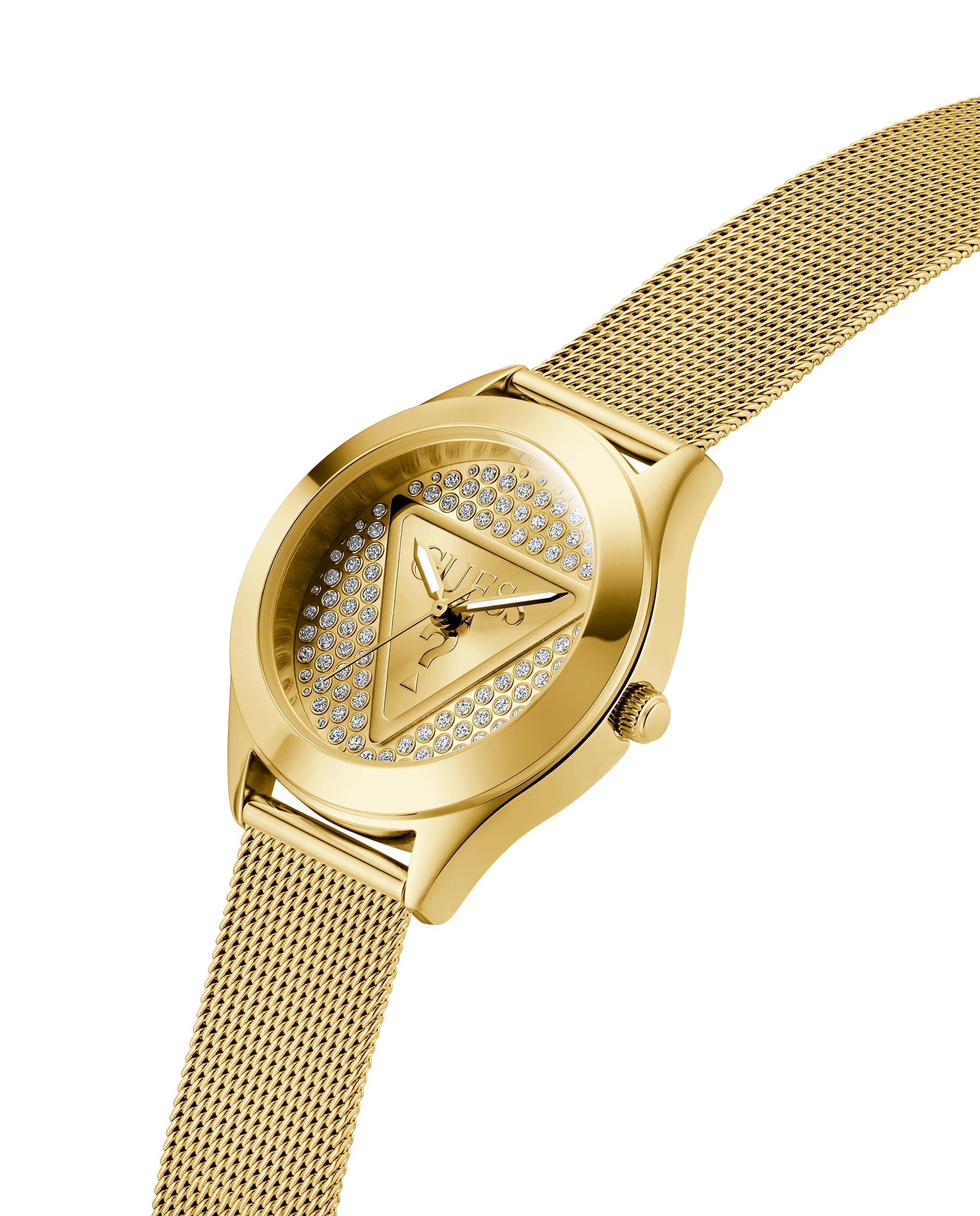 Reloj de mujer glitz plaque gw0835l2 de acero y correa dorada Oro Guess ...