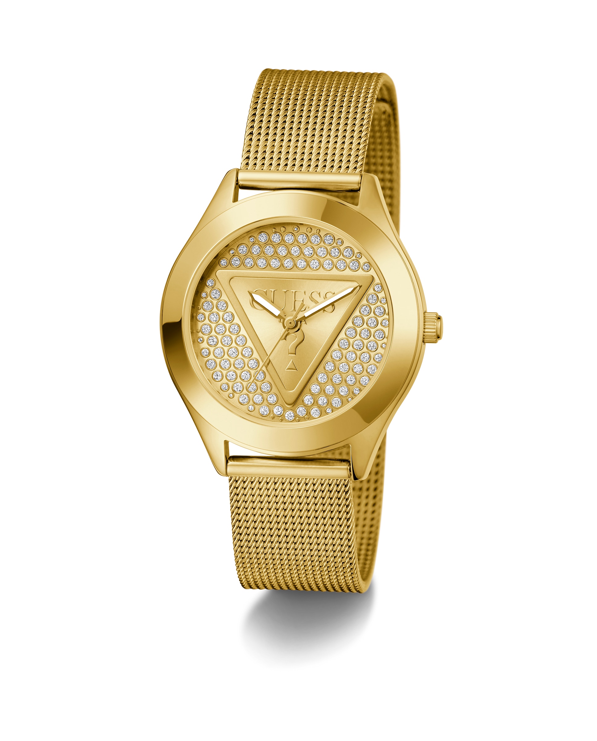 Reloj de mujer glitz plaque gw0835l2 de acero y correa dorada Oro Guess ...