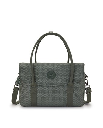 Portadocumentos de mujer en verde con cremallera y solapa · Kipling ...