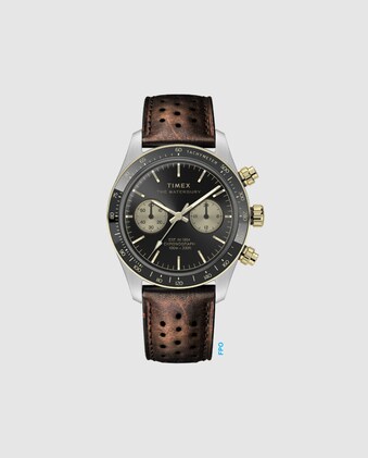 Reloj de hombre Waterbury TW2Y24100 de piel sintética y correa marrón ...