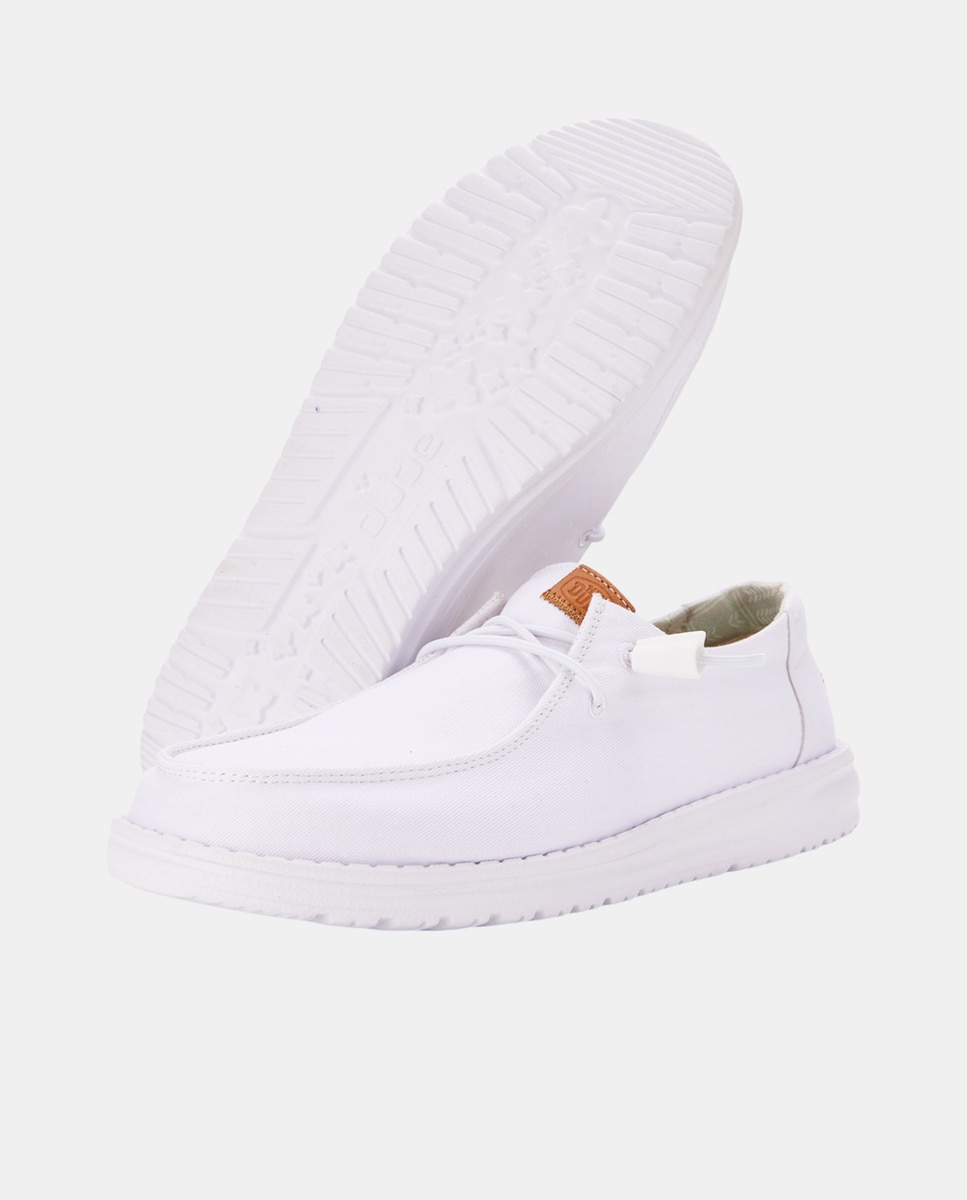Zapatos de cordones de mujer de lona Blanco HeyDude · El Corte Inglés