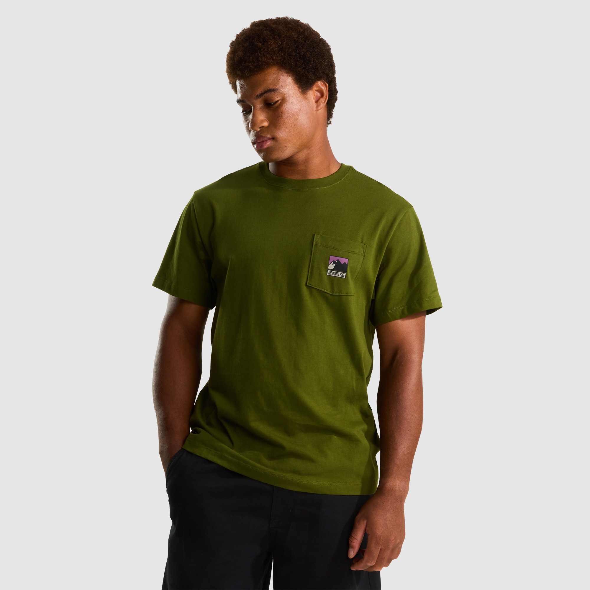 Camiseta holgada con logotipo para hombre Mountain The North Face Verde ...