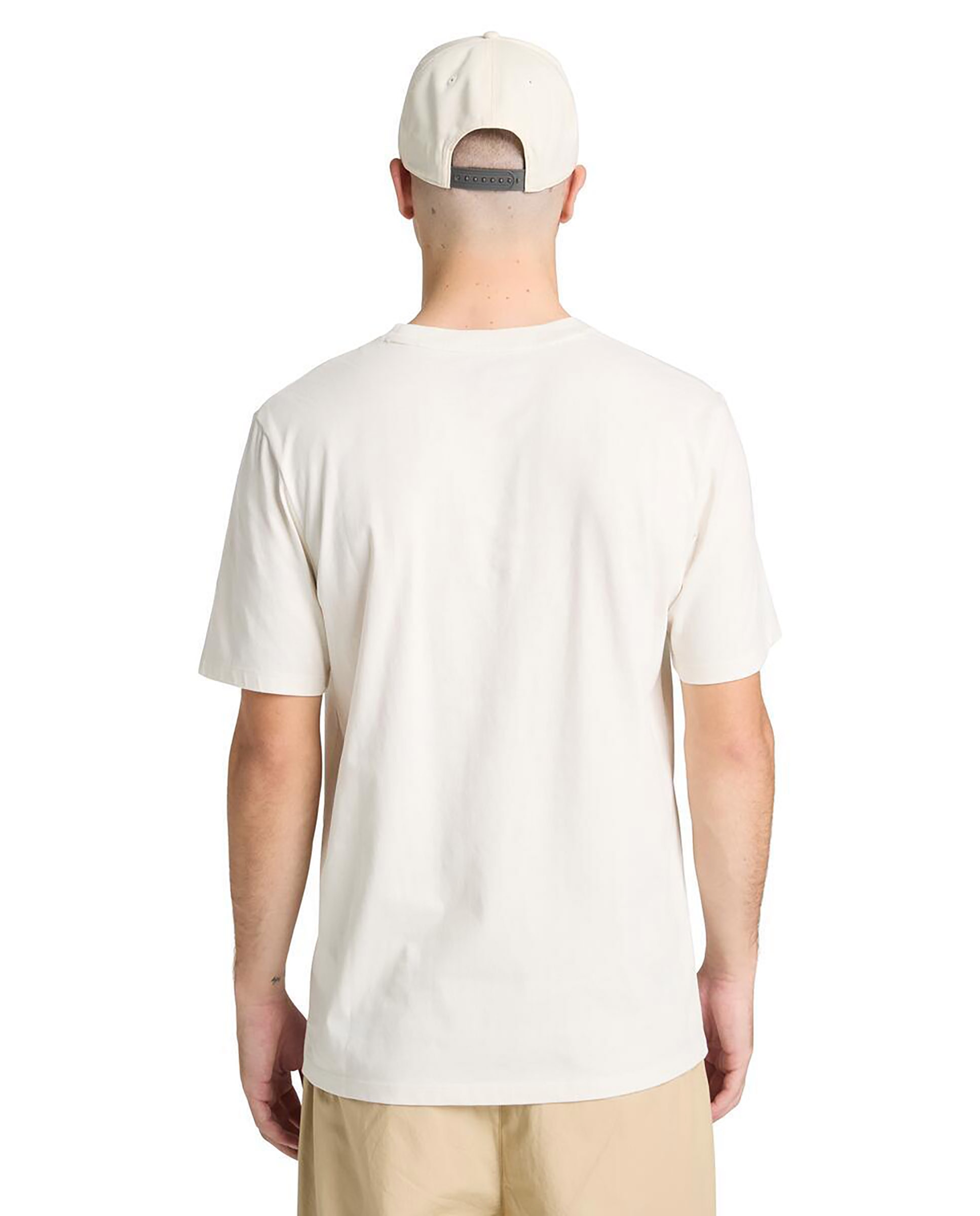 Camiseta de manga corta de hombre logo frontal regular fit Blanco roto ...