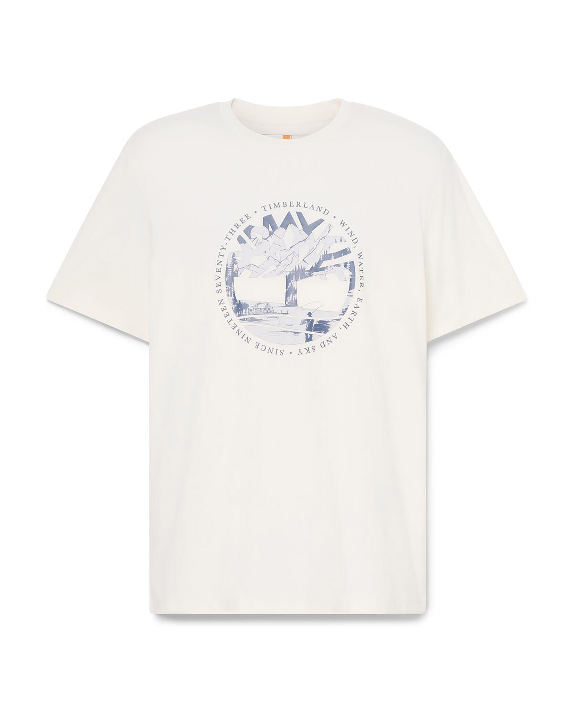Camiseta de manga corta de hombre logo frontal regular fit Blanco roto ...