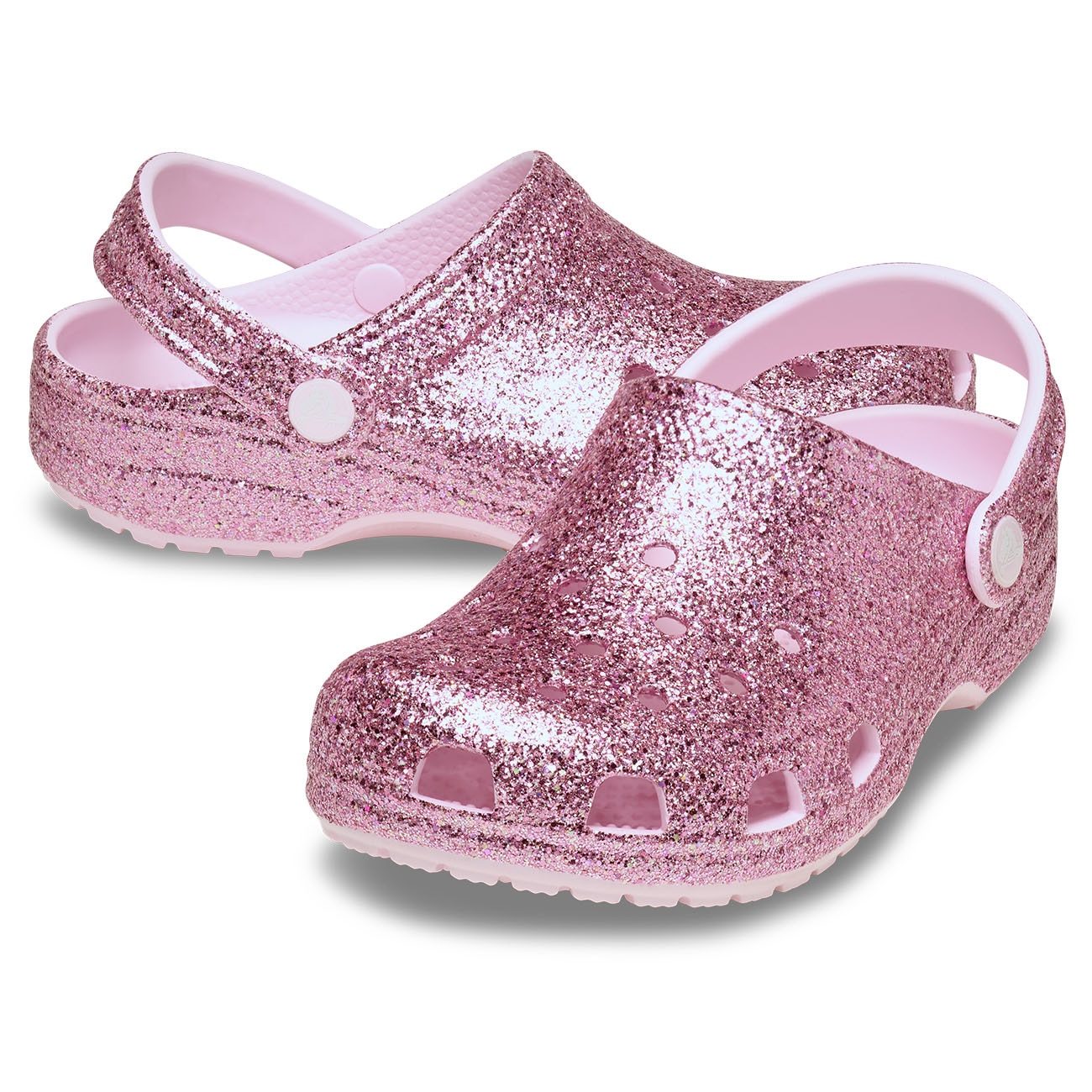 Zuecos de niños Classic Chunky Glitter Clog K Crocs Rosa · El Corte Inglés