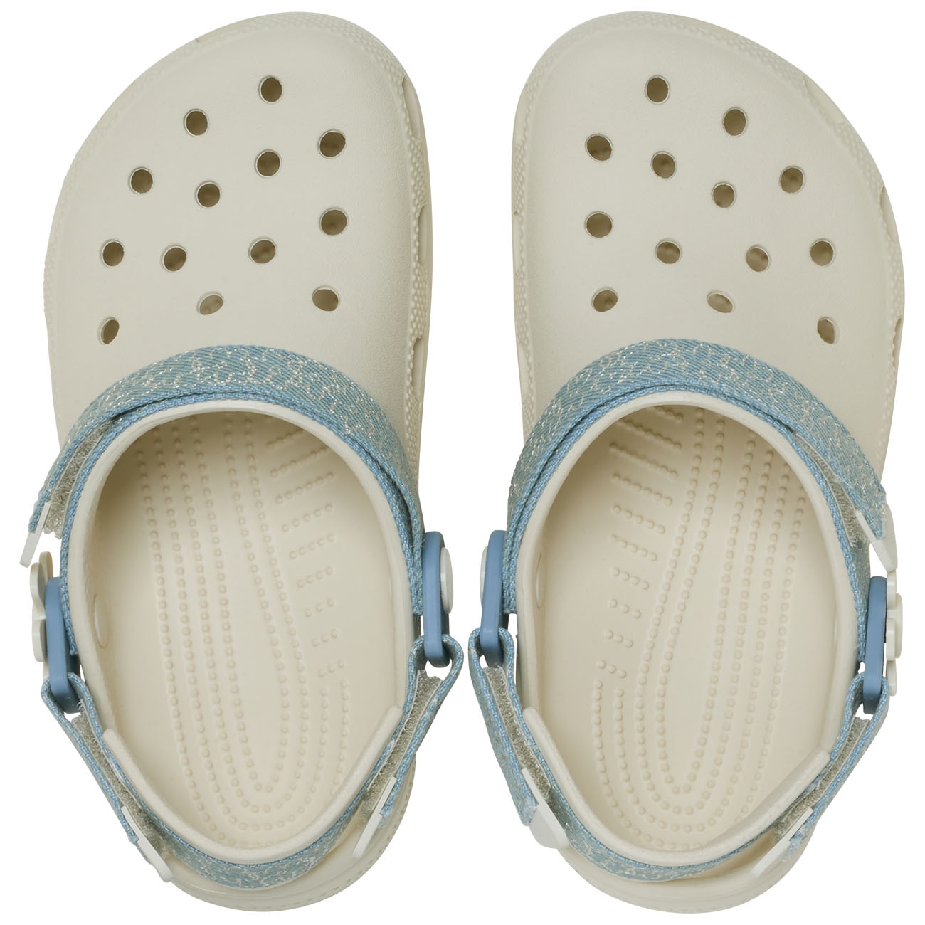 Zuecos de niños Classic Dnm Flwr Adj Backstrap Clog K Crocs Blanco · El ...
