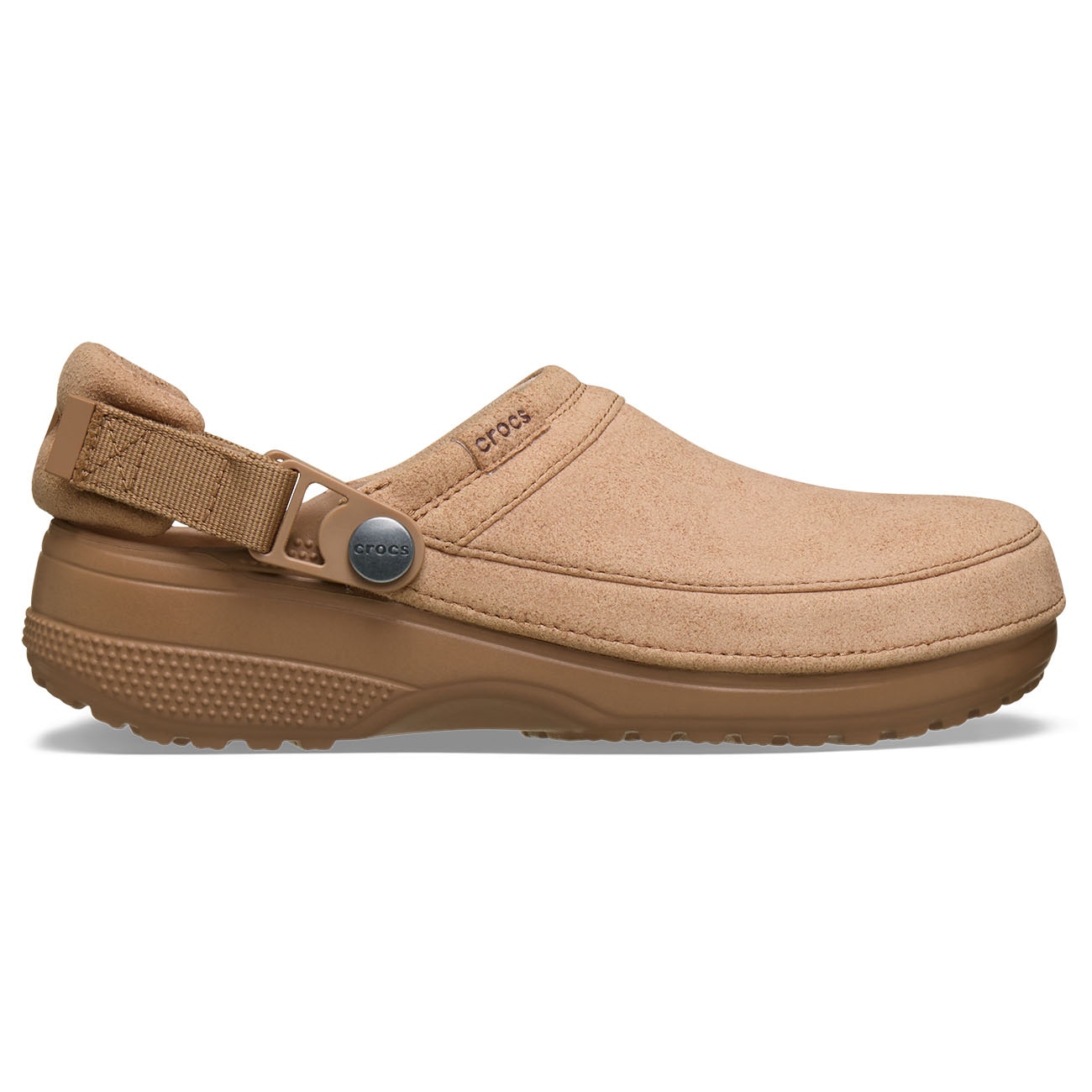Zuecos unisex Classic Crafted Vegan Suede Clog U Crocs Marrón · El ...
