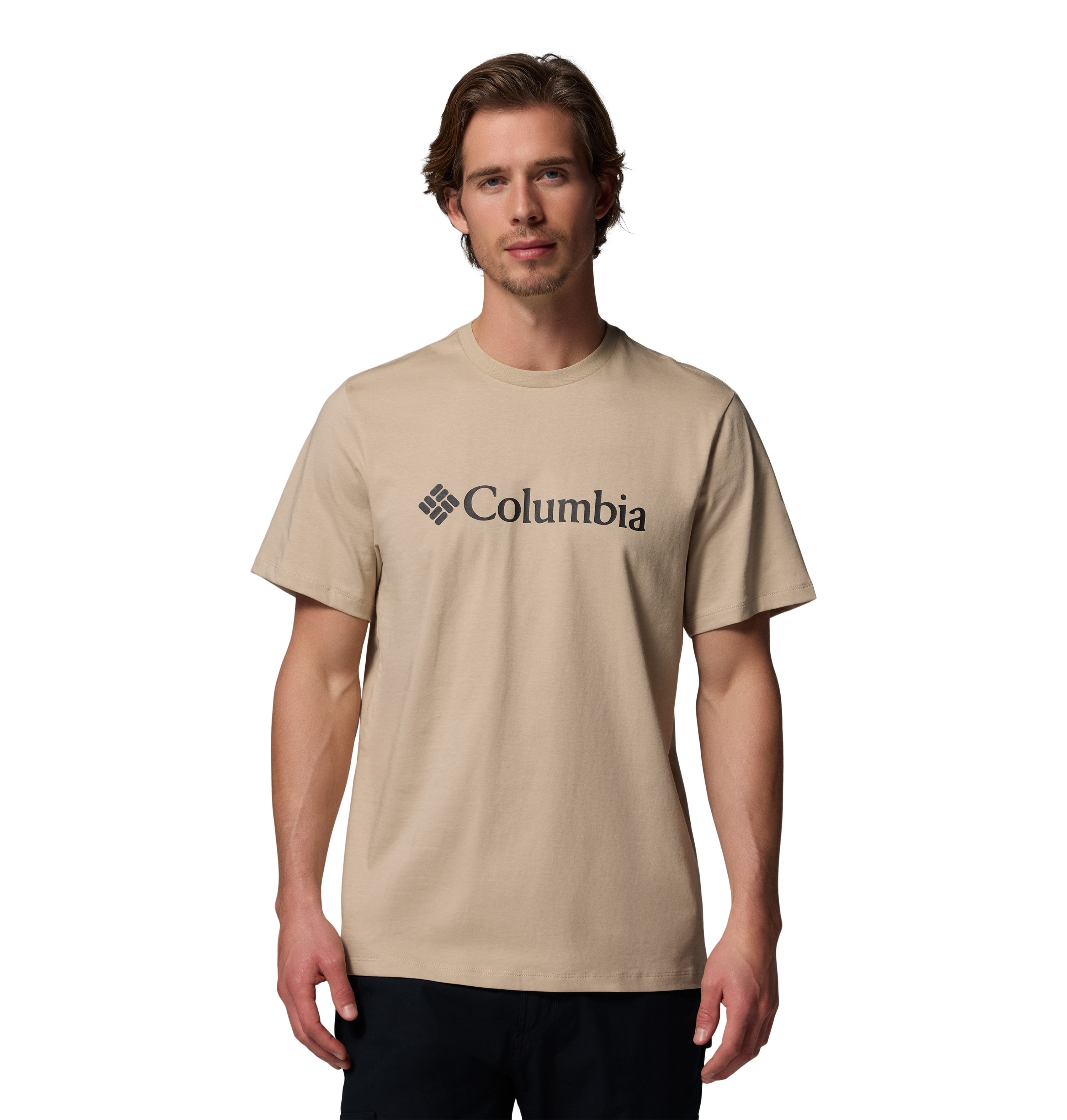 Camiseta manga corta de hombre CSC Basic Logo™ Columbia Beige · El ...