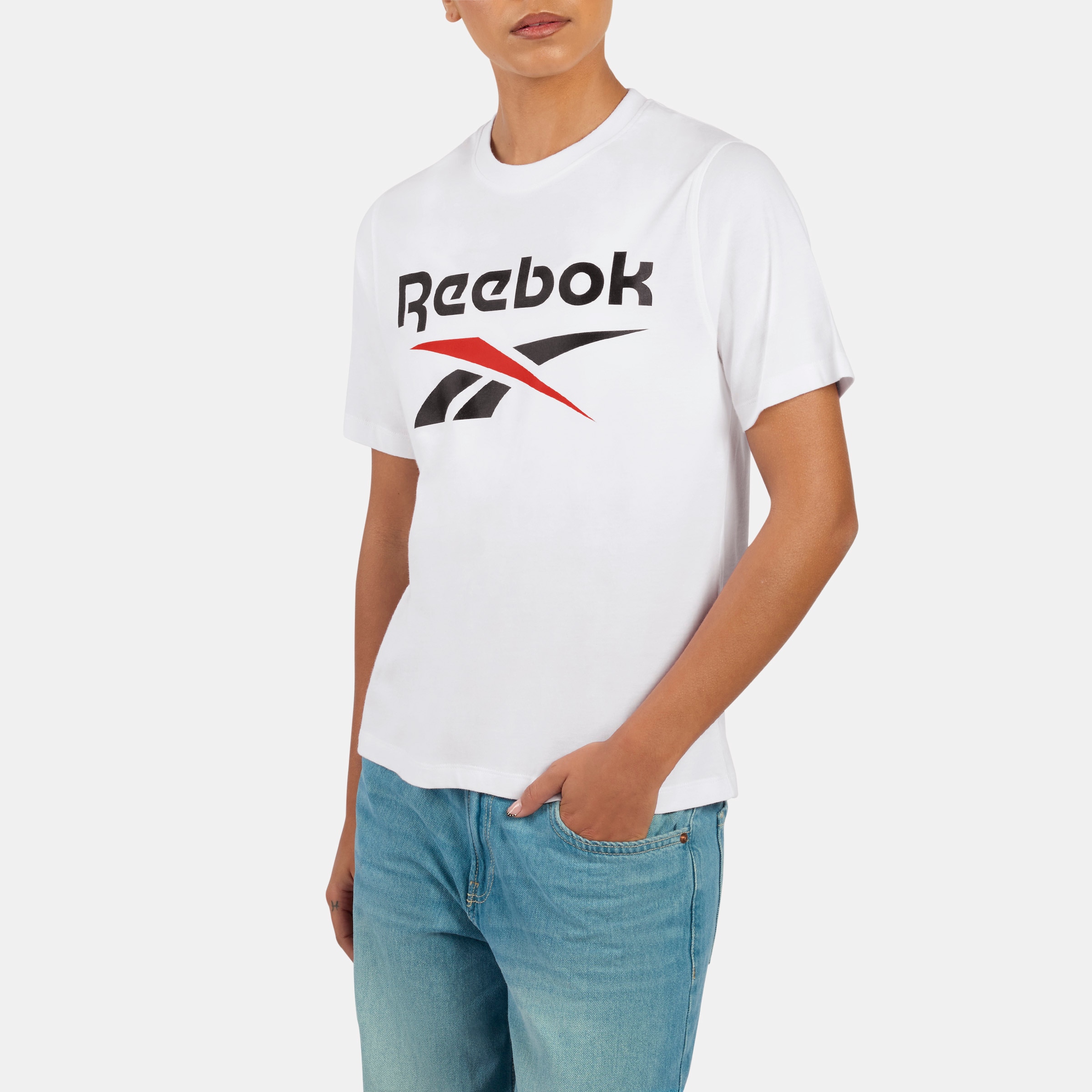 Camiseta de mujer Wren 2 Colour Logo Crew REEBOK Blanco · El Corte Inglés