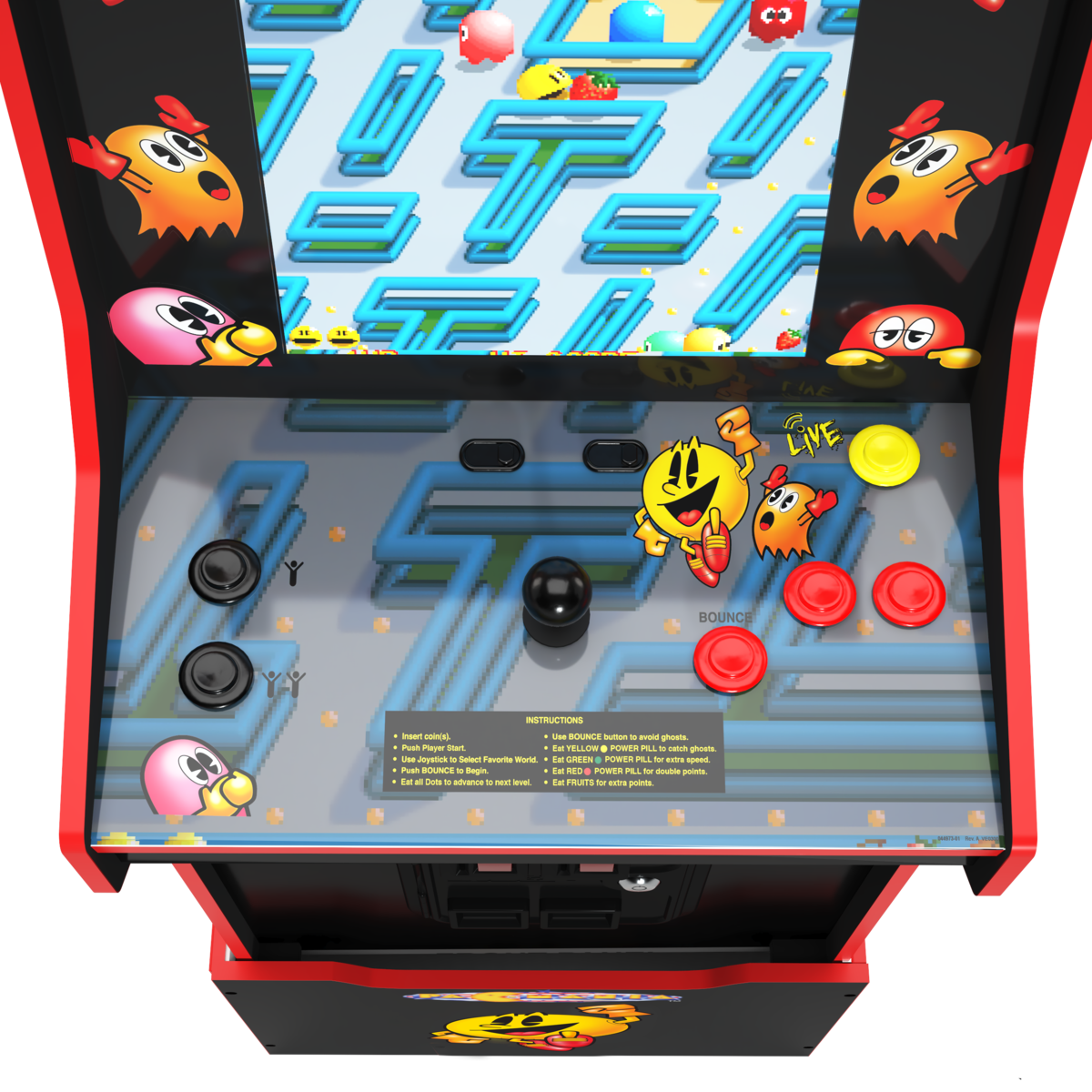 Máquina recreativa Pac Mania 14 in 1 Legacy con Wi-fi Arcade1up ...