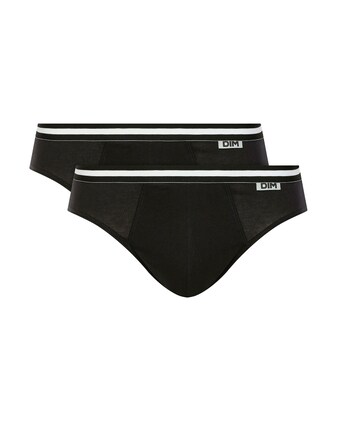 Pack de dos slips negros de algodón elástico EcoDIM · Dim · El Corte Inglés