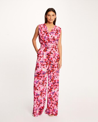 Mono de mujer largo de pernera ancha estampado floral · Morgan · El ...