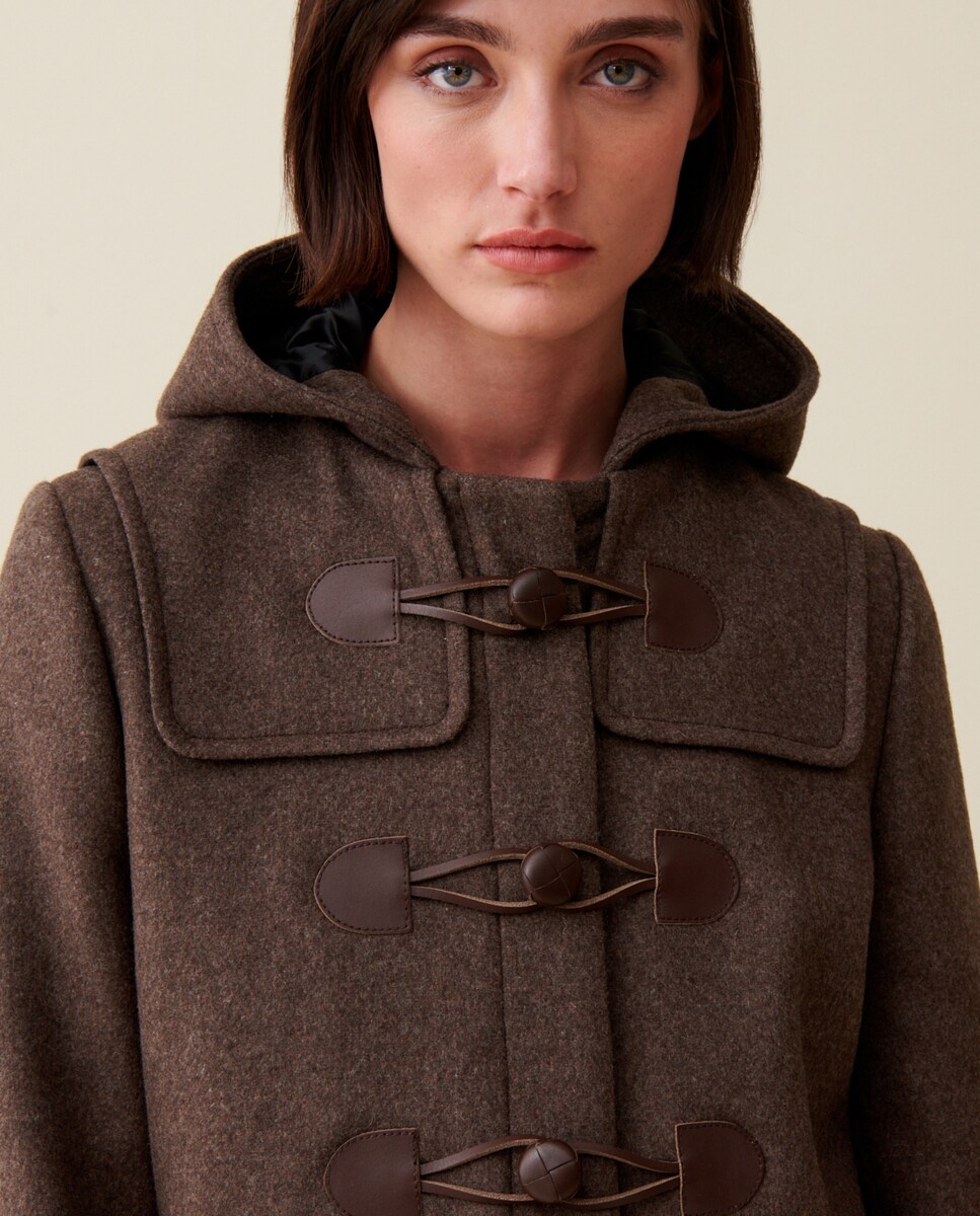 Abrigo de paño de mujer largo con capucha · Claudie Pierlot · El Corte ...