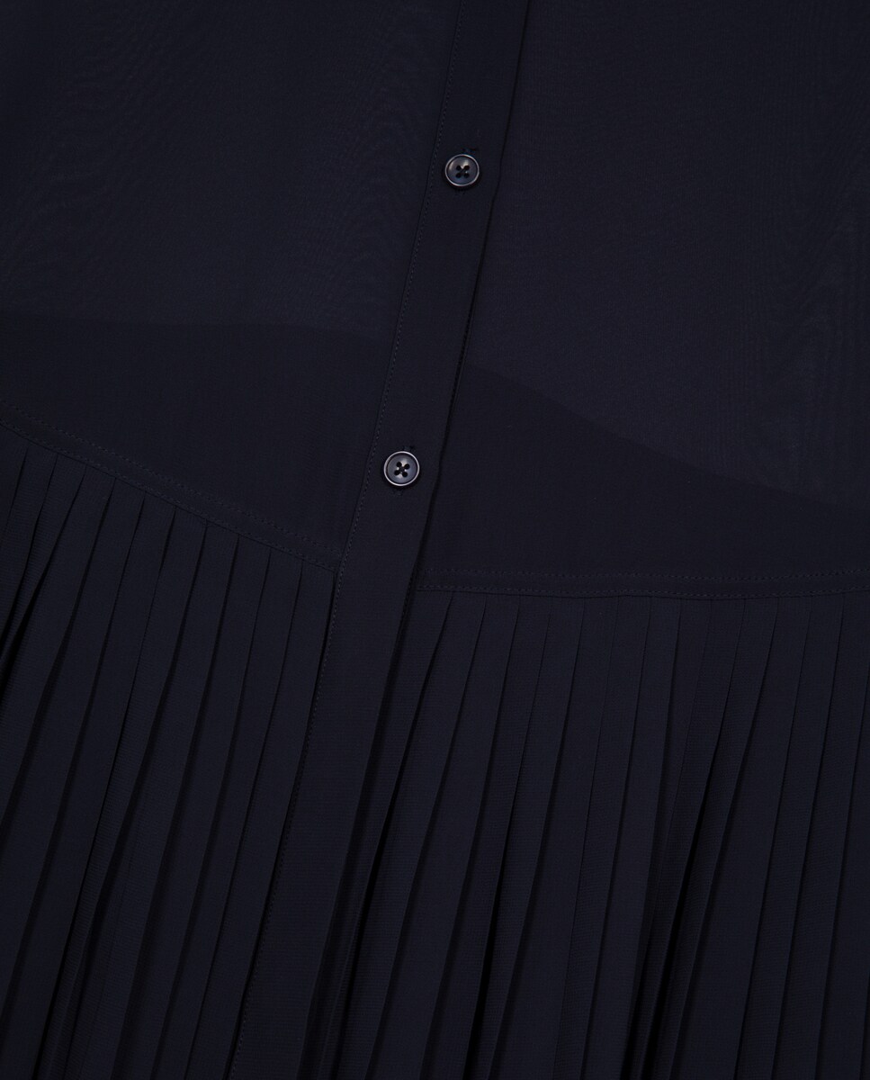 Camisa de mujer con trasparencias y bajo plisado · The Kooples · El ...