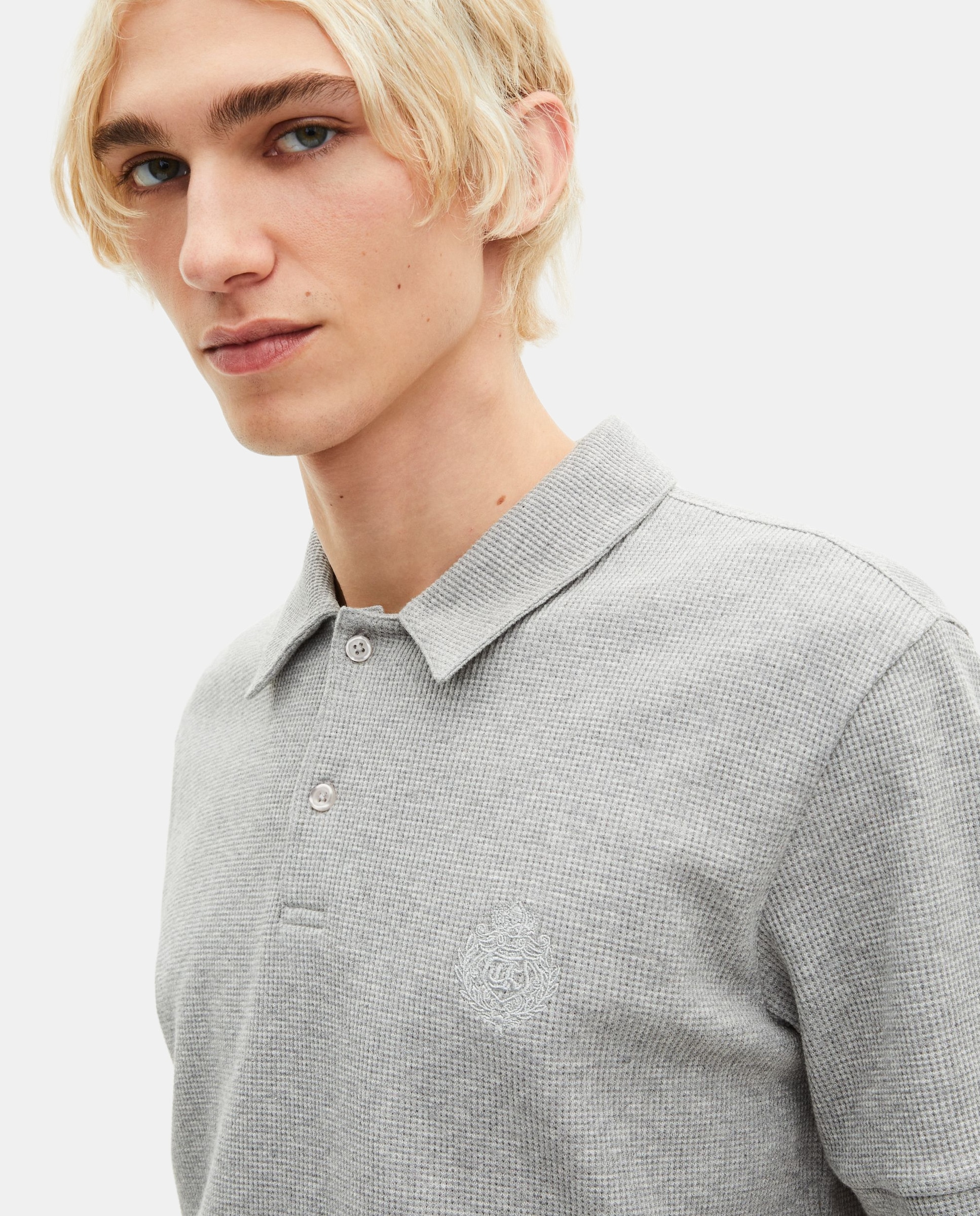 Polo nido de abeja con escudo de armas Gris The Kooples · El Corte Inglés