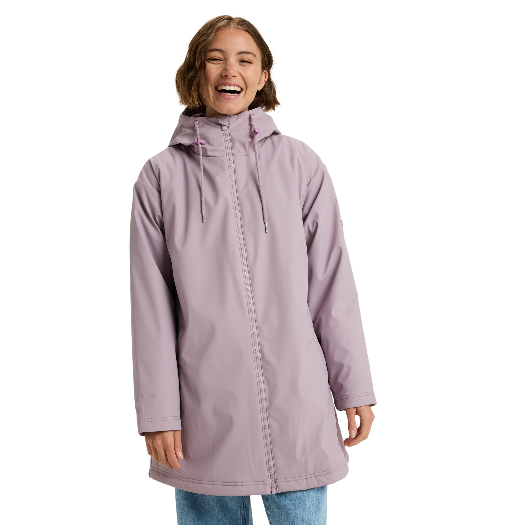 Trenca para lluvia de mujer Rain Road Polar Zip Roxy Morado · El Corte ...