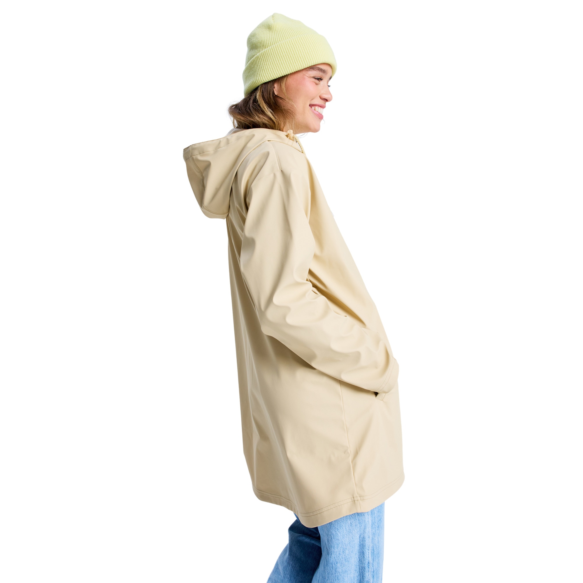 Chubasquero para lluvia de mujer Raining Again Roxy Beige · El Corte Inglés