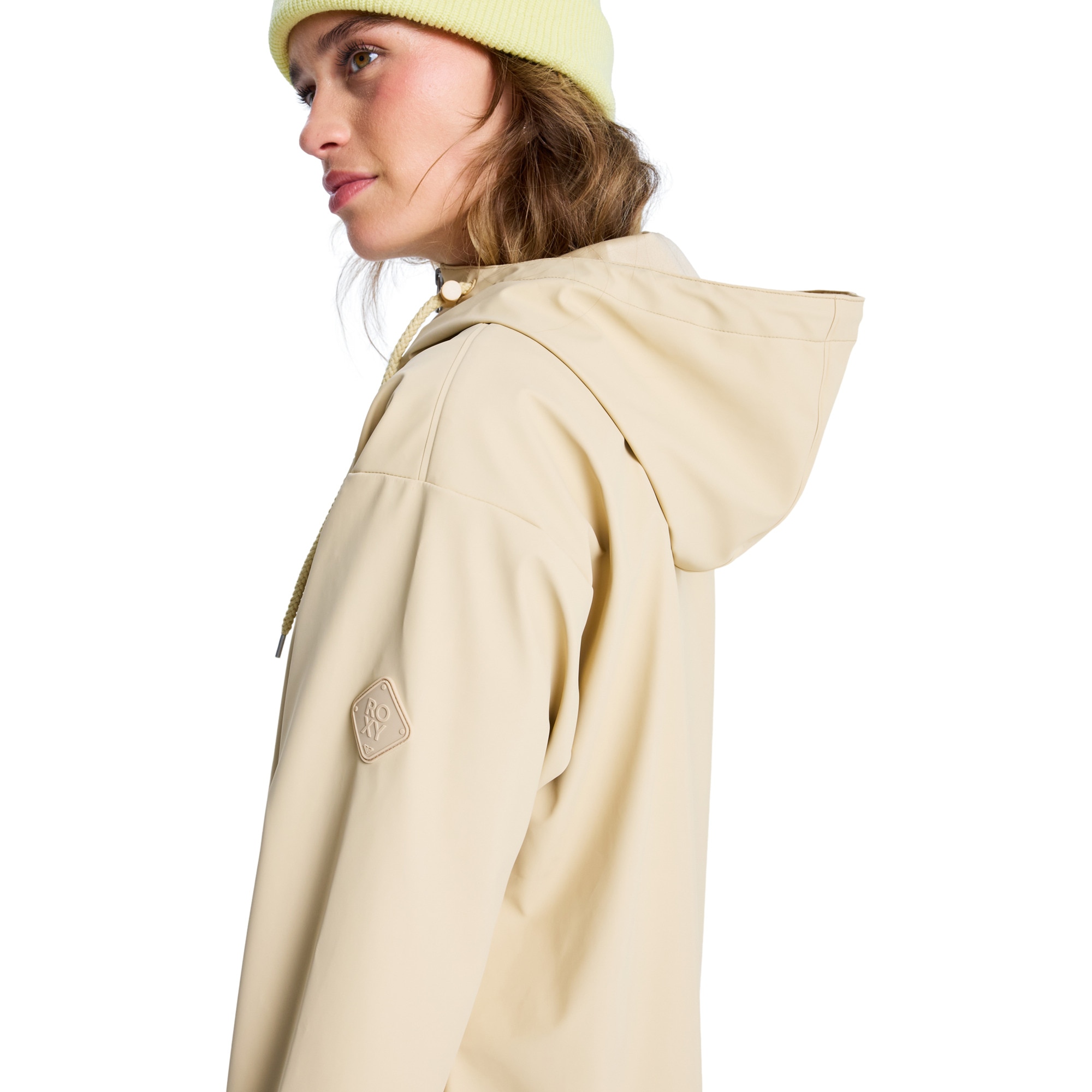 Chubasquero para lluvia de mujer Raining Again Roxy Beige · El Corte Inglés