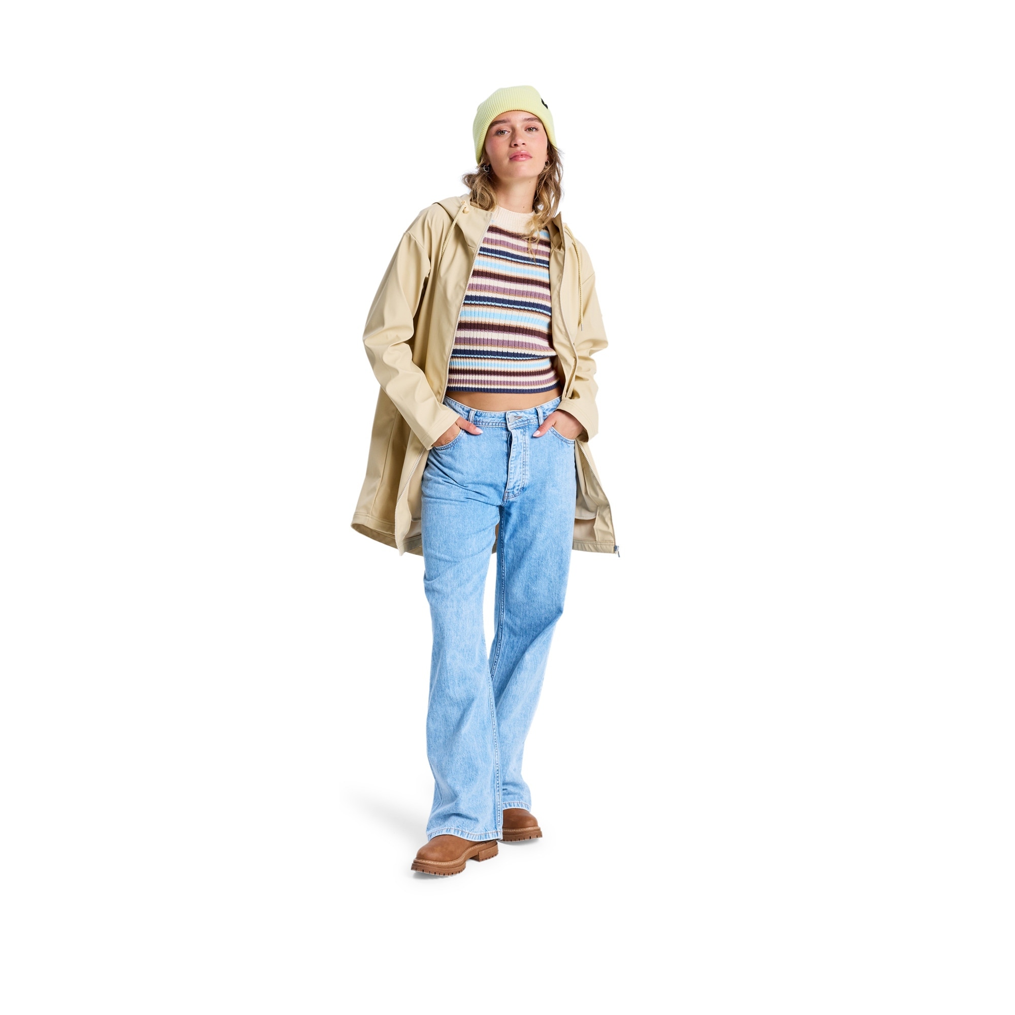 Chubasquero para lluvia de mujer Raining Again Roxy Beige · El Corte Inglés