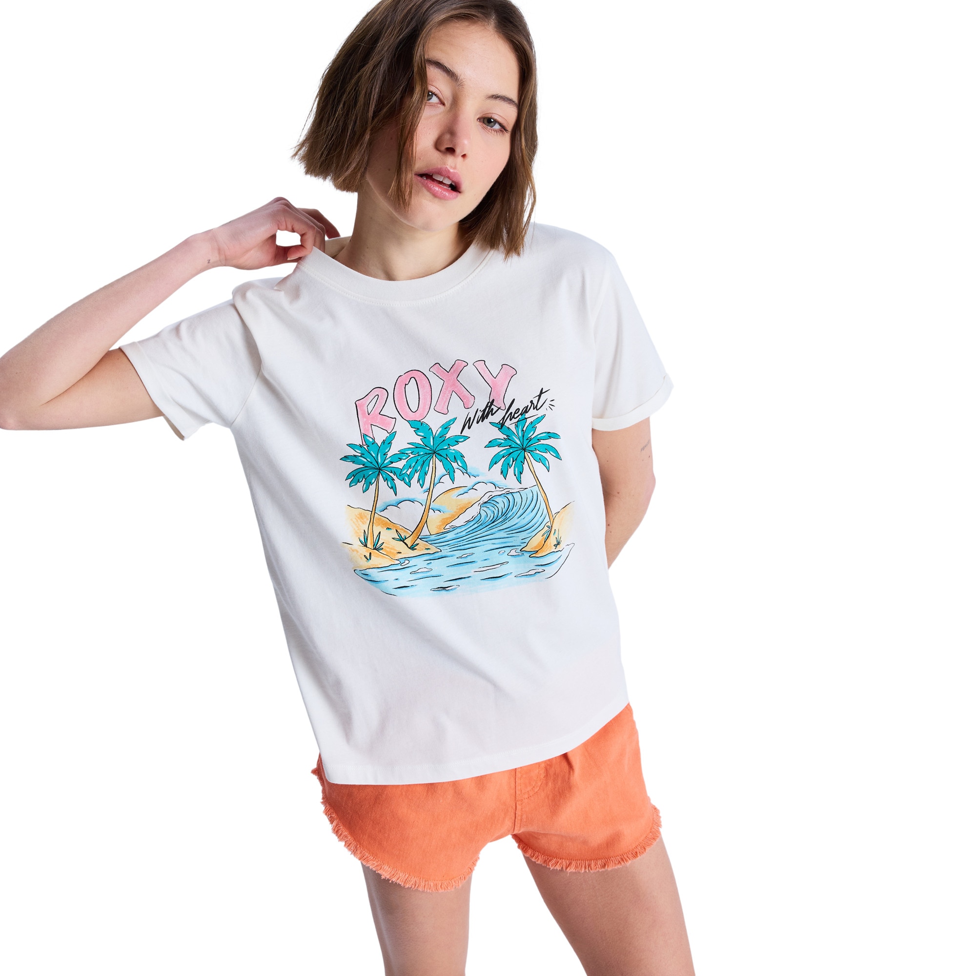 Camiseta de mujer Oceanregular Poster Roxy Blanco · El Corte Inglés