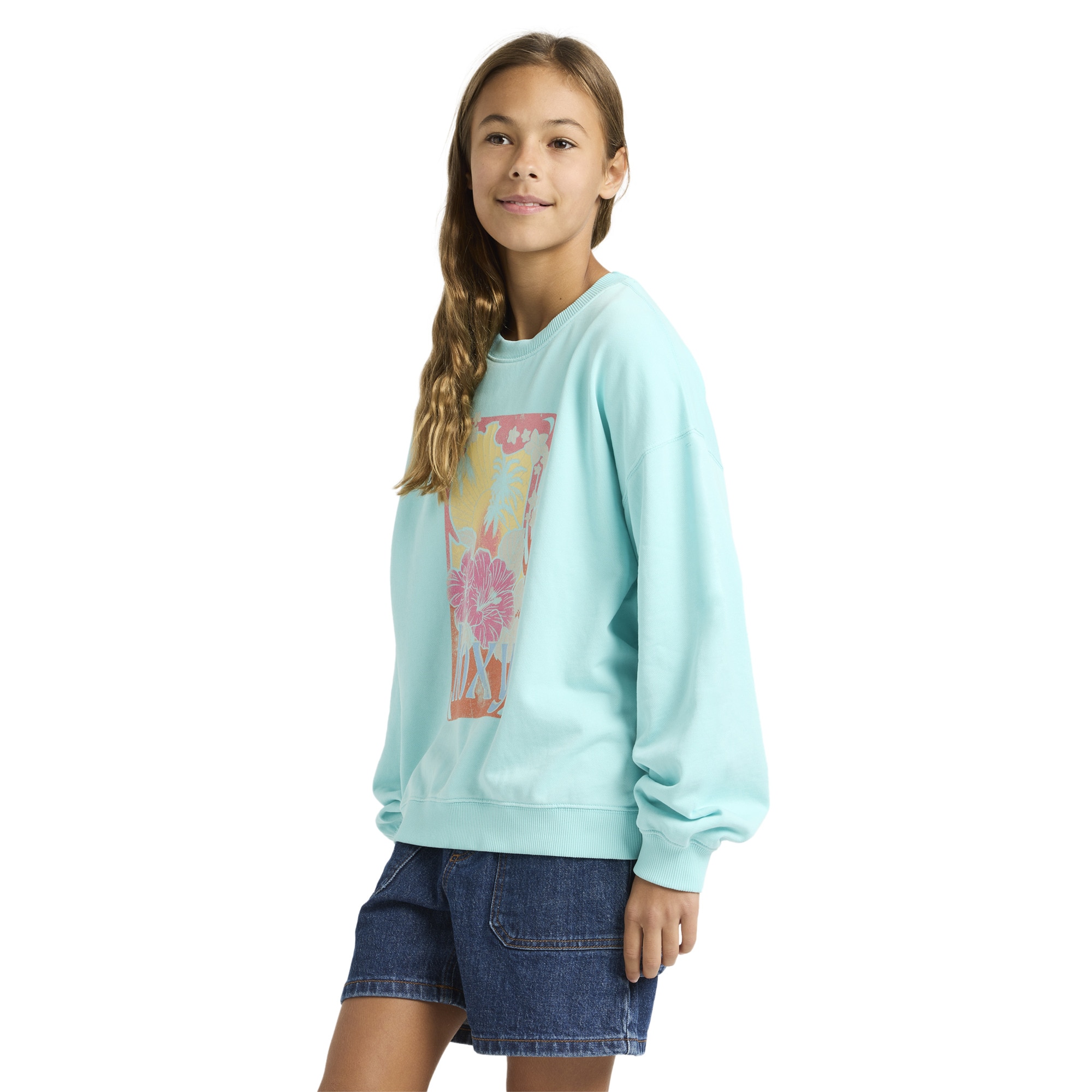Sudadera de niños Lineup Terry Roxy Azul claro · El Corte Inglés