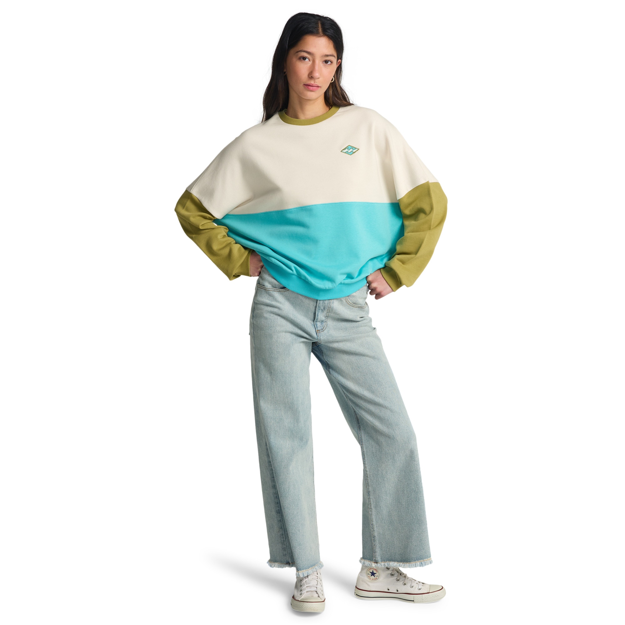 Sudadera de mujer Jump Around Block Billabong Beige · El Corte Inglés
