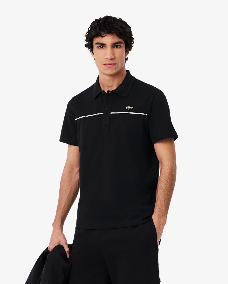 Polo de hombre de corte regular con ribete de logotipo de manga corta ...