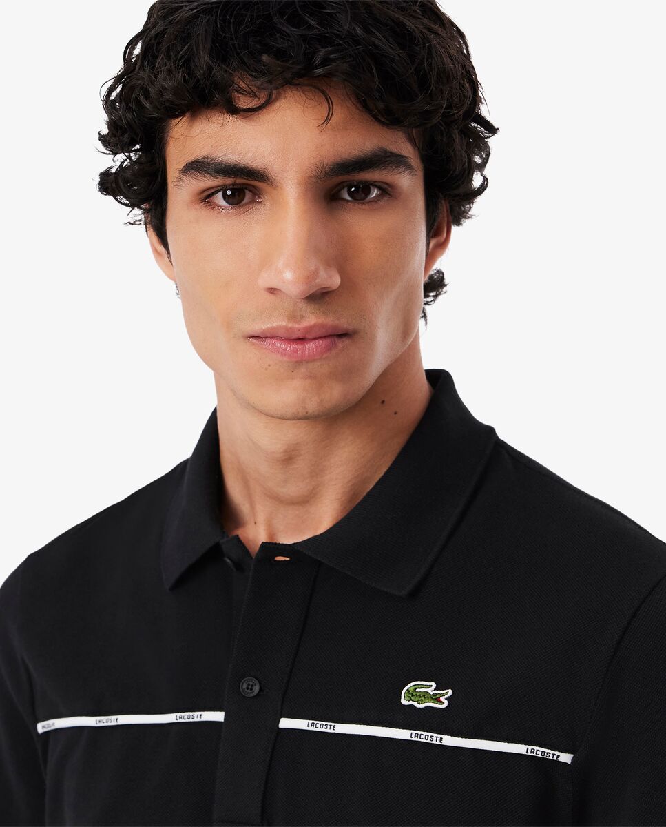 Polo de hombre de corte regular con ribete de logotipo de manga corta ...