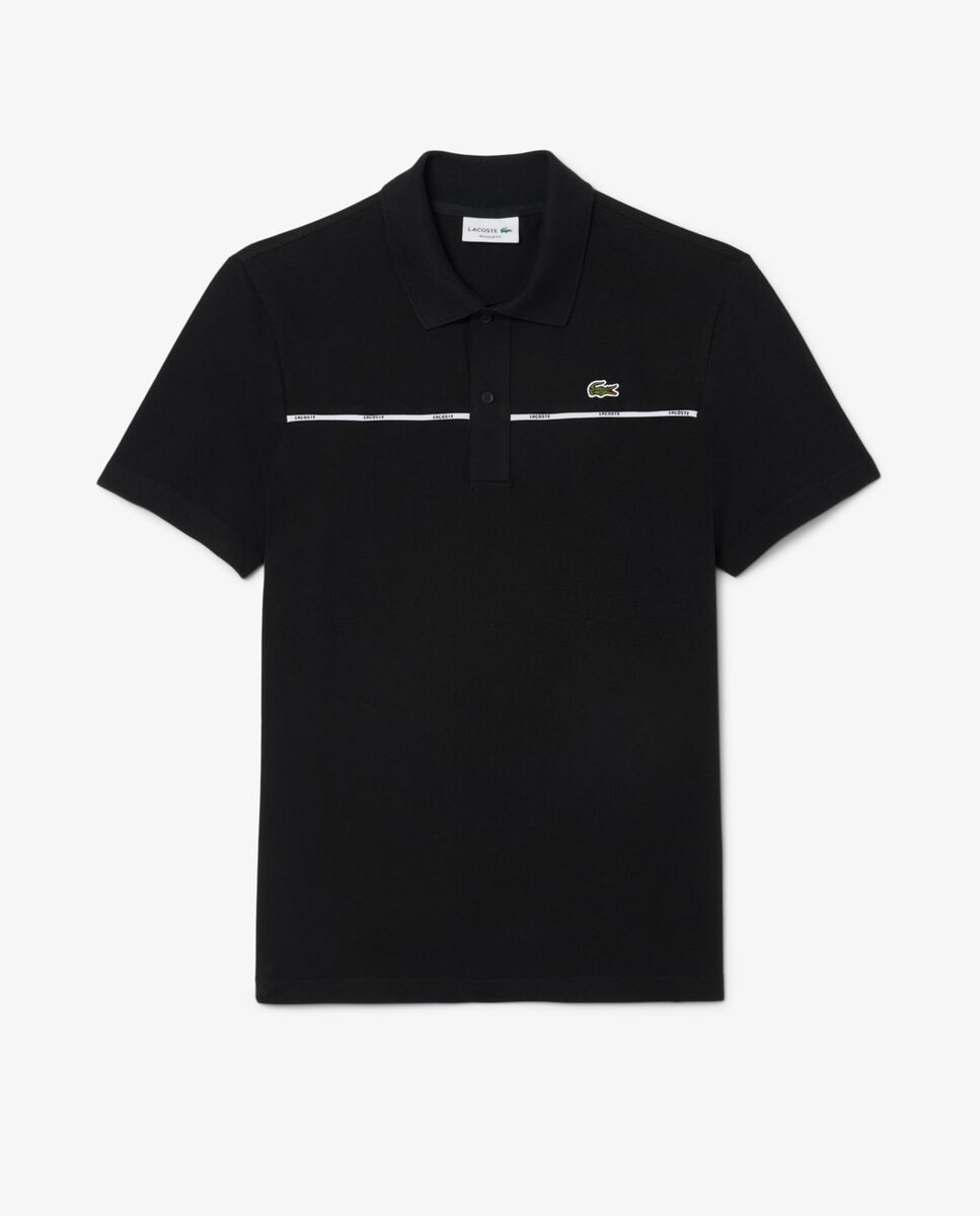 Polo de hombre de corte regular con ribete de logotipo de manga corta ...