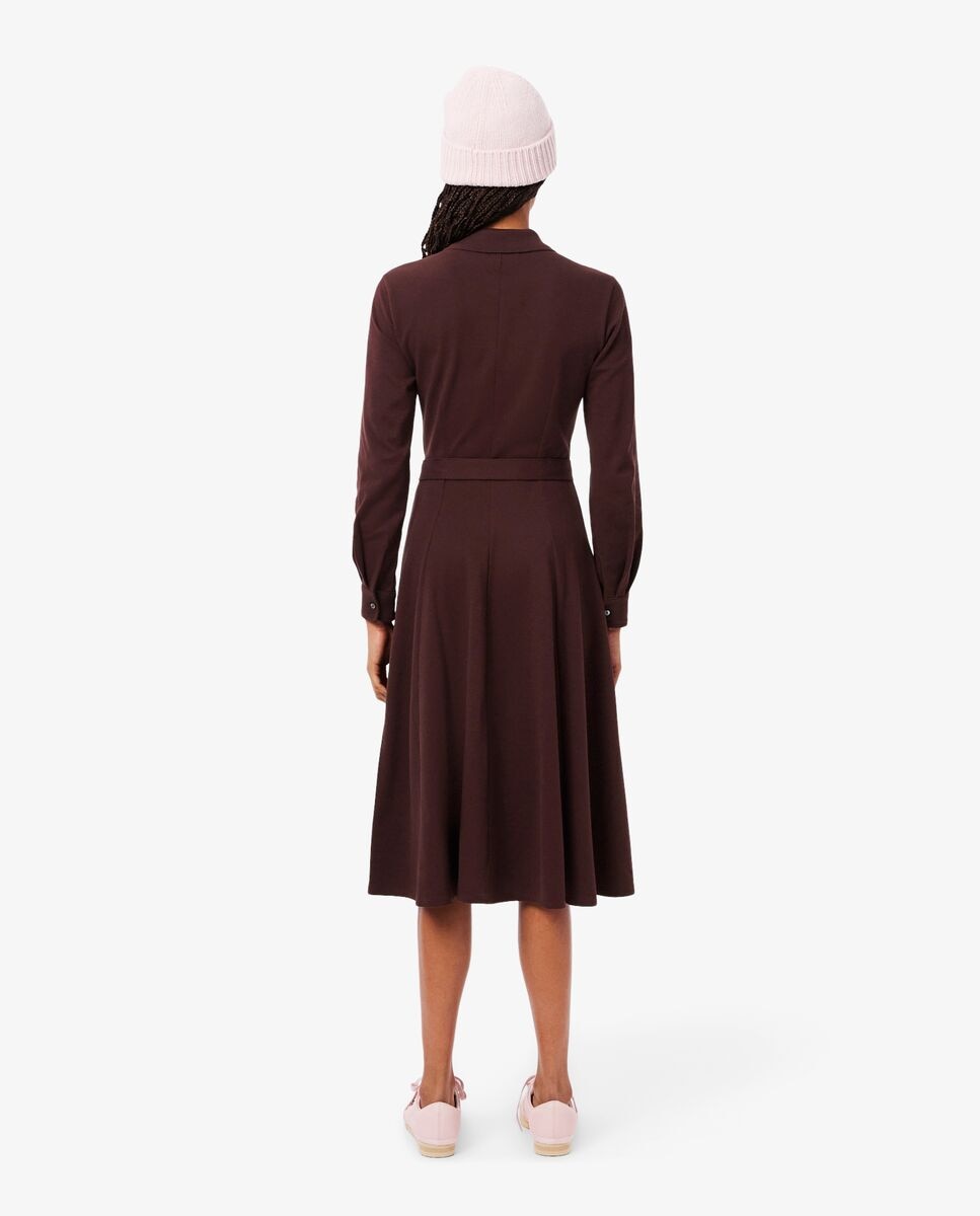 Vestido de petit piqué con Cinturón de mujer y cuello Polo de mujer en ...