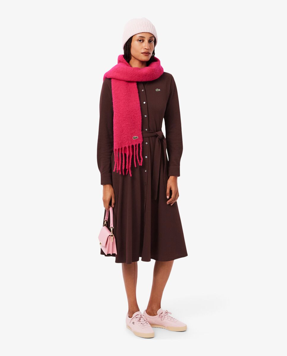 Vestido de petit piqué con Cinturón de mujer y cuello Polo de mujer en ...