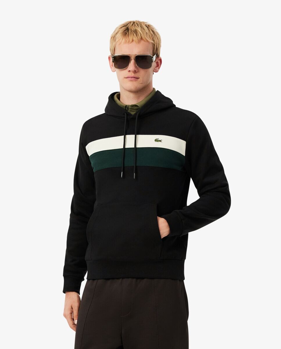 Sudadera de hombre con capucha color block de felpa · Lacoste · El ...