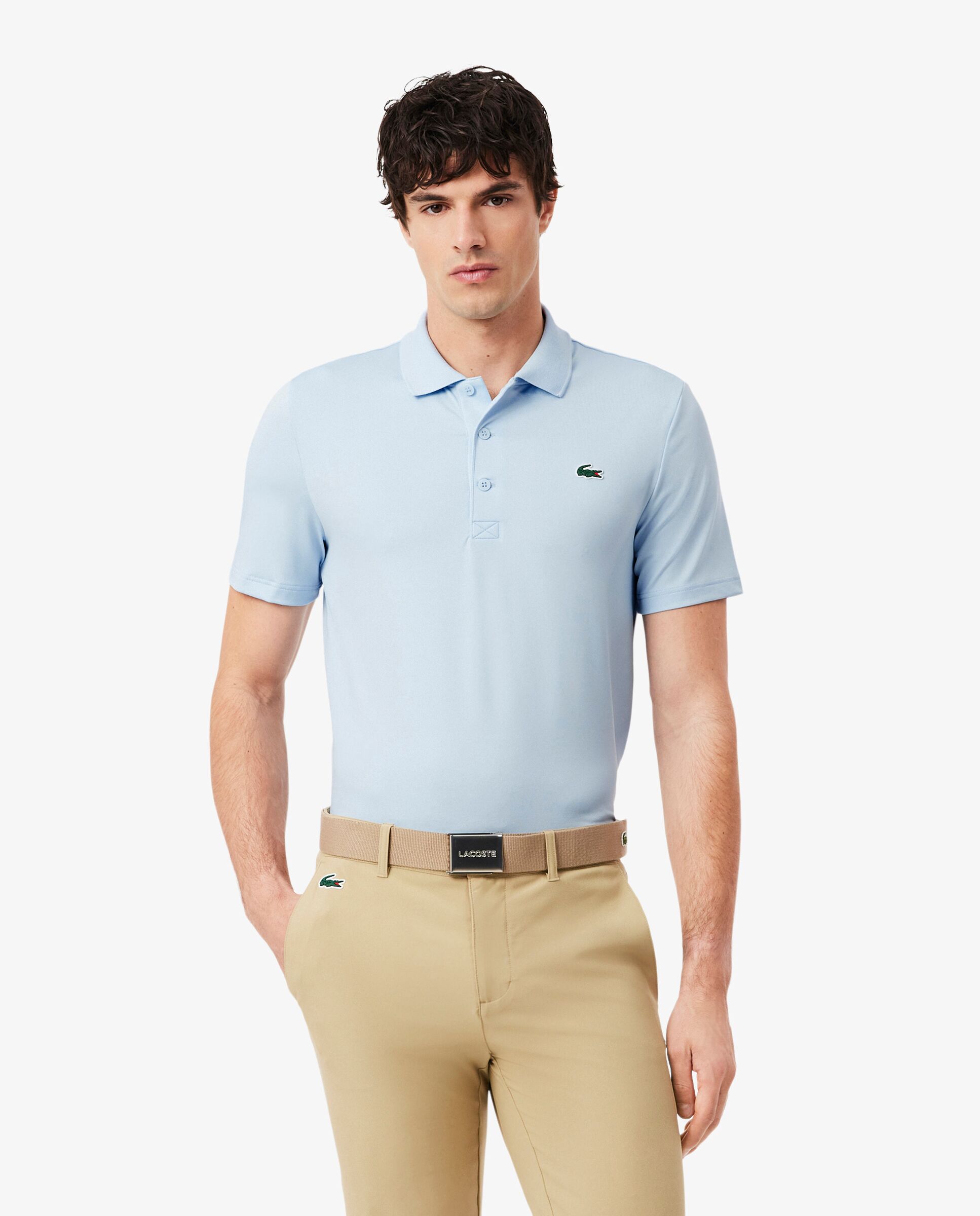 Polo de golf elástico de hombre Ultra-Dry Lacoste Azul claro · El Corte ...