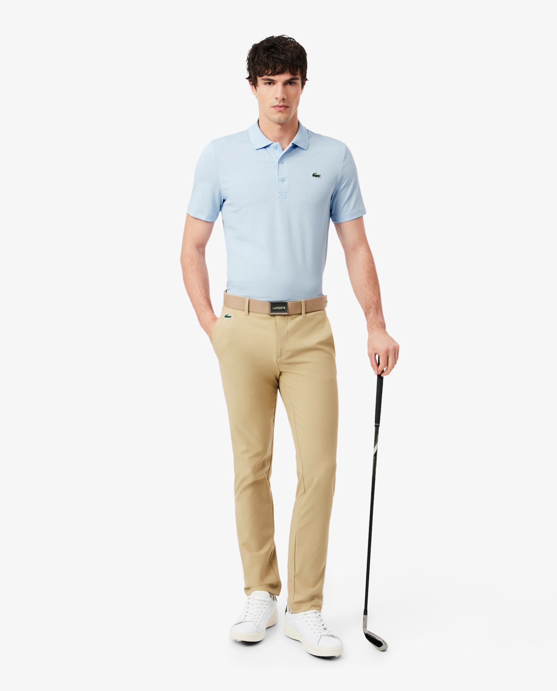 Polo de golf elástico de hombre Ultra-Dry Lacoste Azul claro · El Corte ...