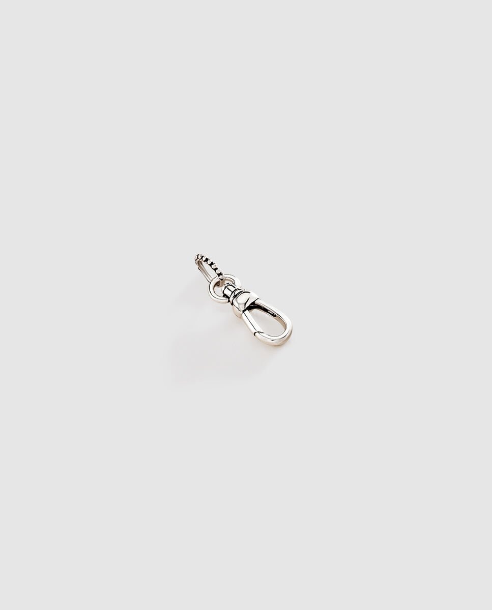 Colgante mosquetón plateado María Pombo Lucky Plata Agatha Paris · El ...