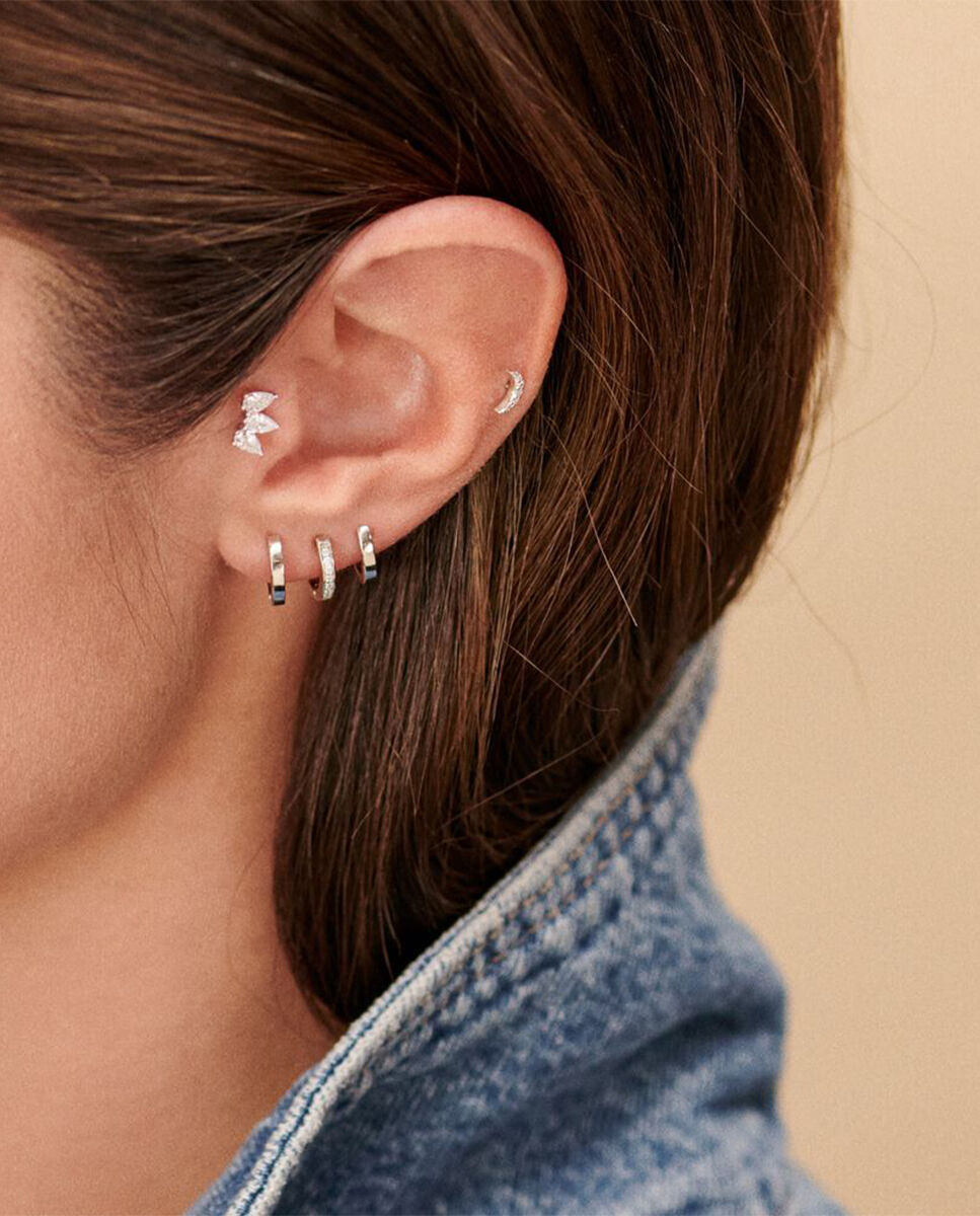 Piercing hélix & tragus mix& match - cristal / plateado Plateado · El ...