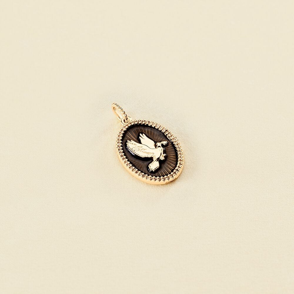 Colgante pombo negro oro María Pombo Lucky Negro Agatha Paris · El ...