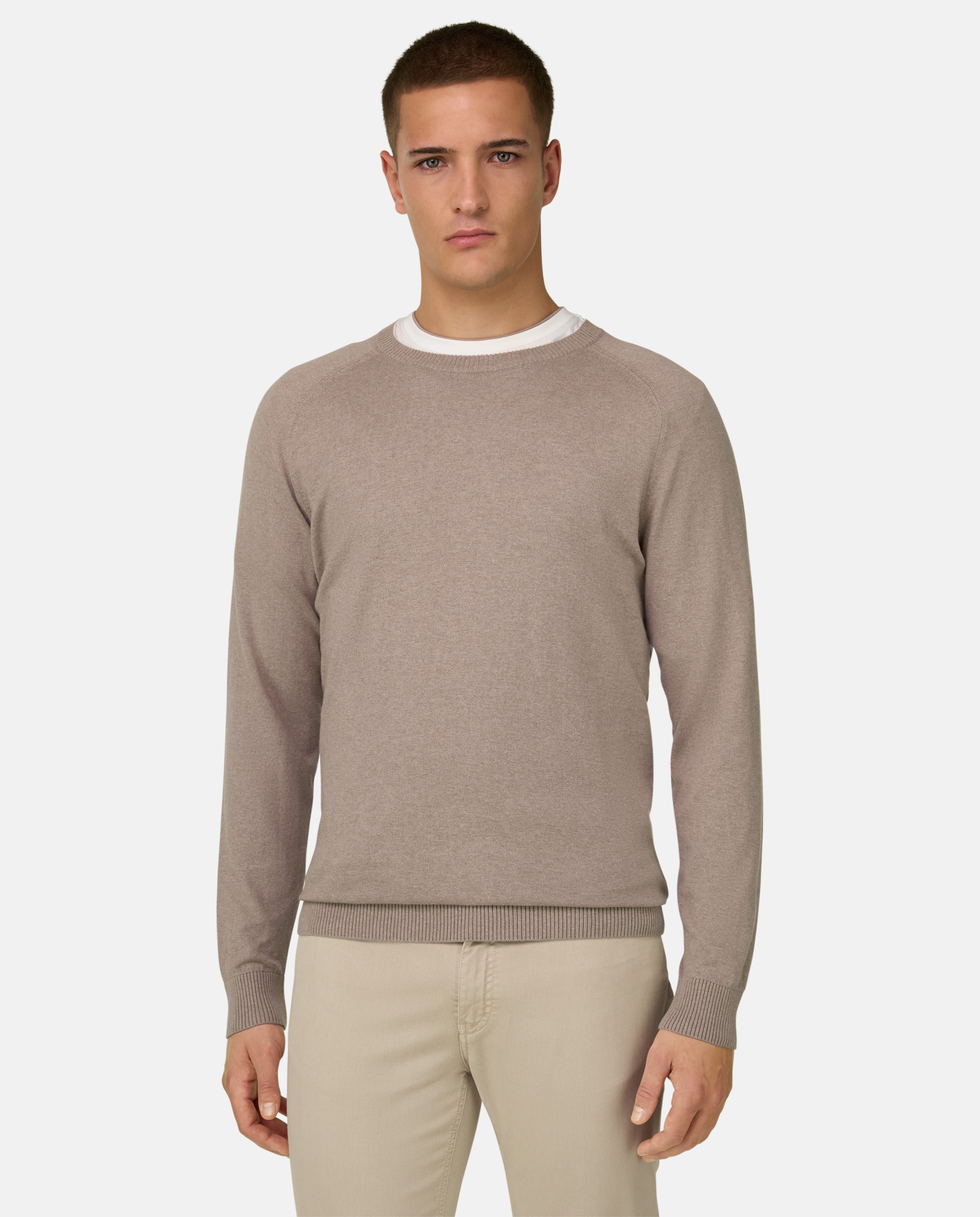 Jersey cuello redondo de algodón seda cachemira Topo Boggi Milano · El ...