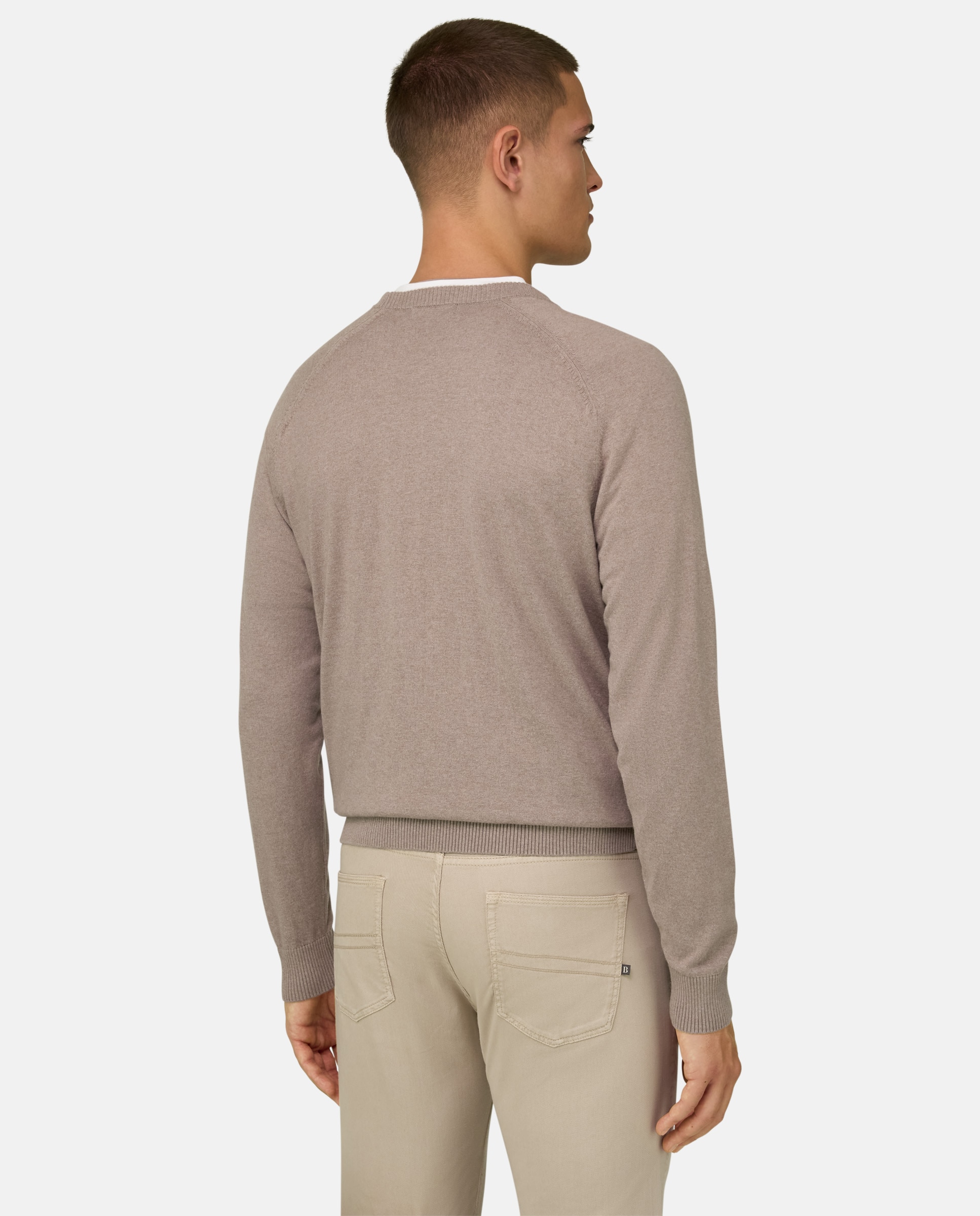 Jersey cuello redondo de algodón seda cachemira Topo Boggi Milano · El ...