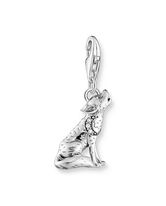 Charm de lobo aullando de plata · Thomas Sabo · El Corte Inglés