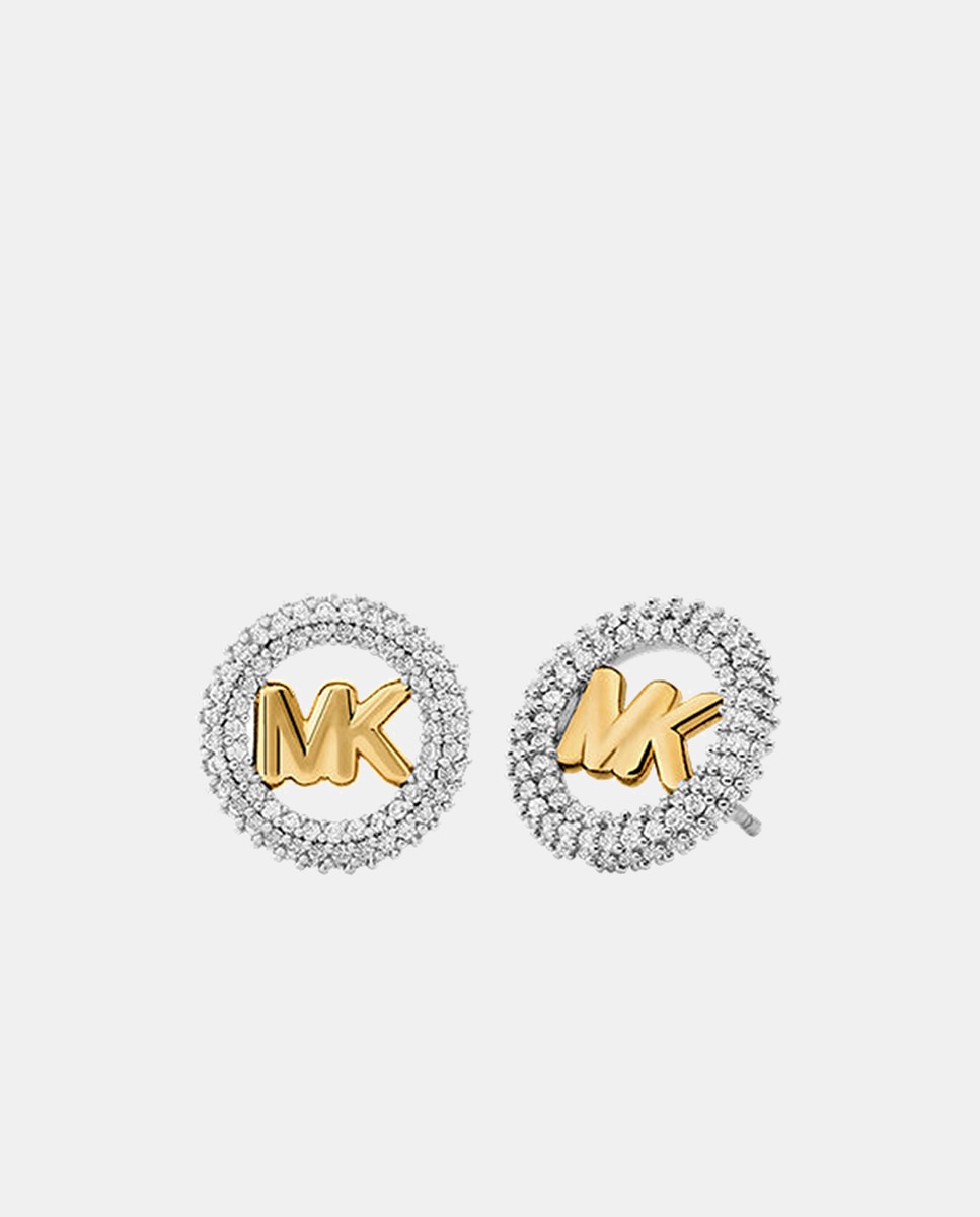 Pendientes de botón de mujer pequeños michael kors con logo en pavé ...