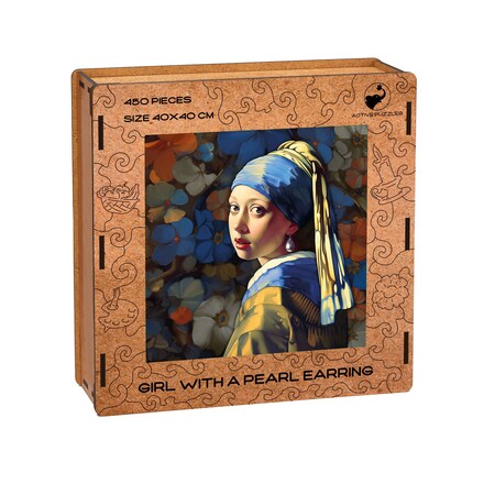 Puzzle de madera de La Joven de la Perla de Vermeer 40 x 40 cm 450 ...