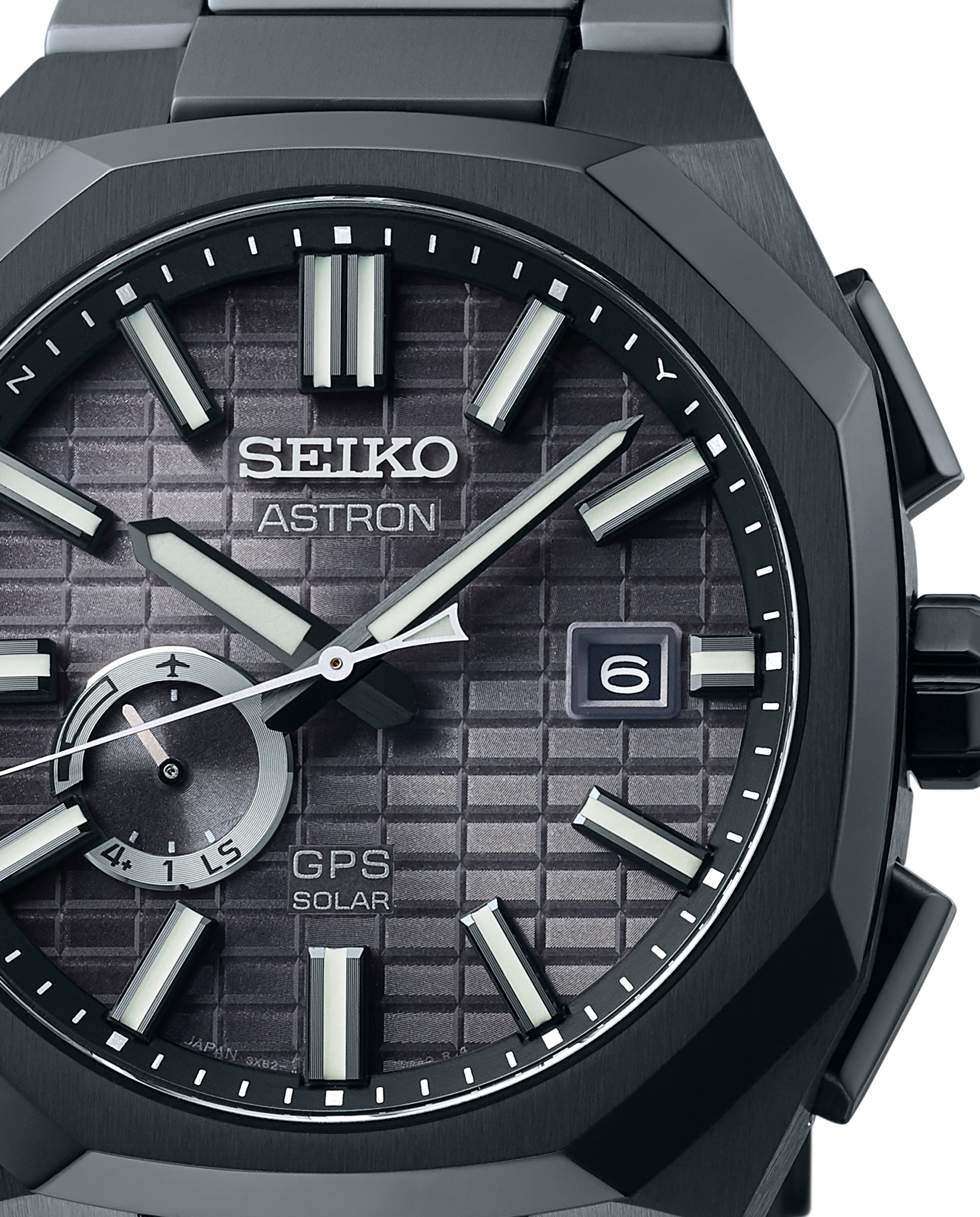 Reloj de hombre astron ssj015j1 de titanio y correa negra Negro Seiko ...