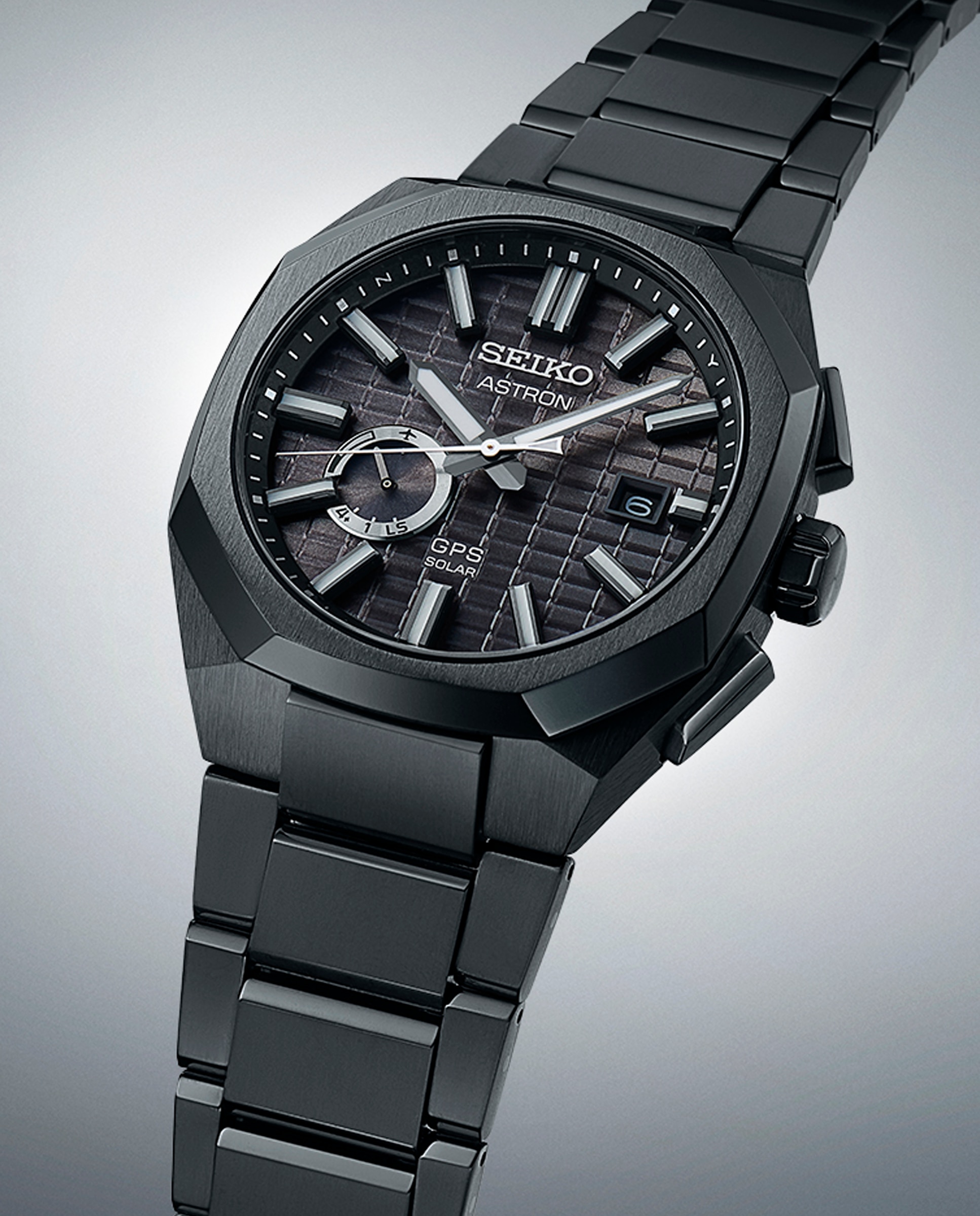 Reloj de hombre astron ssj015j1 de titanio y correa negra Negro Seiko ...